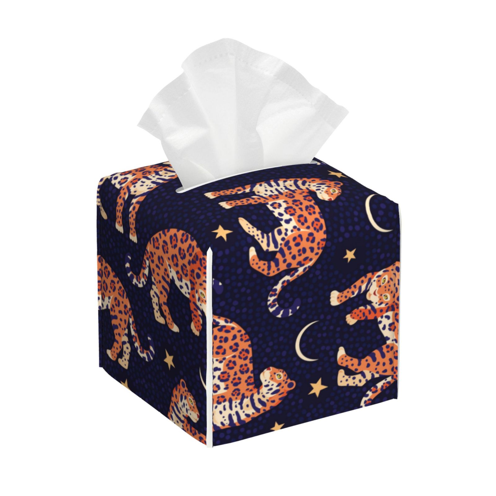 Logiee Tissue Box Cover 5X5X5'' PU Leather Tissue Holder Square Tissue ...