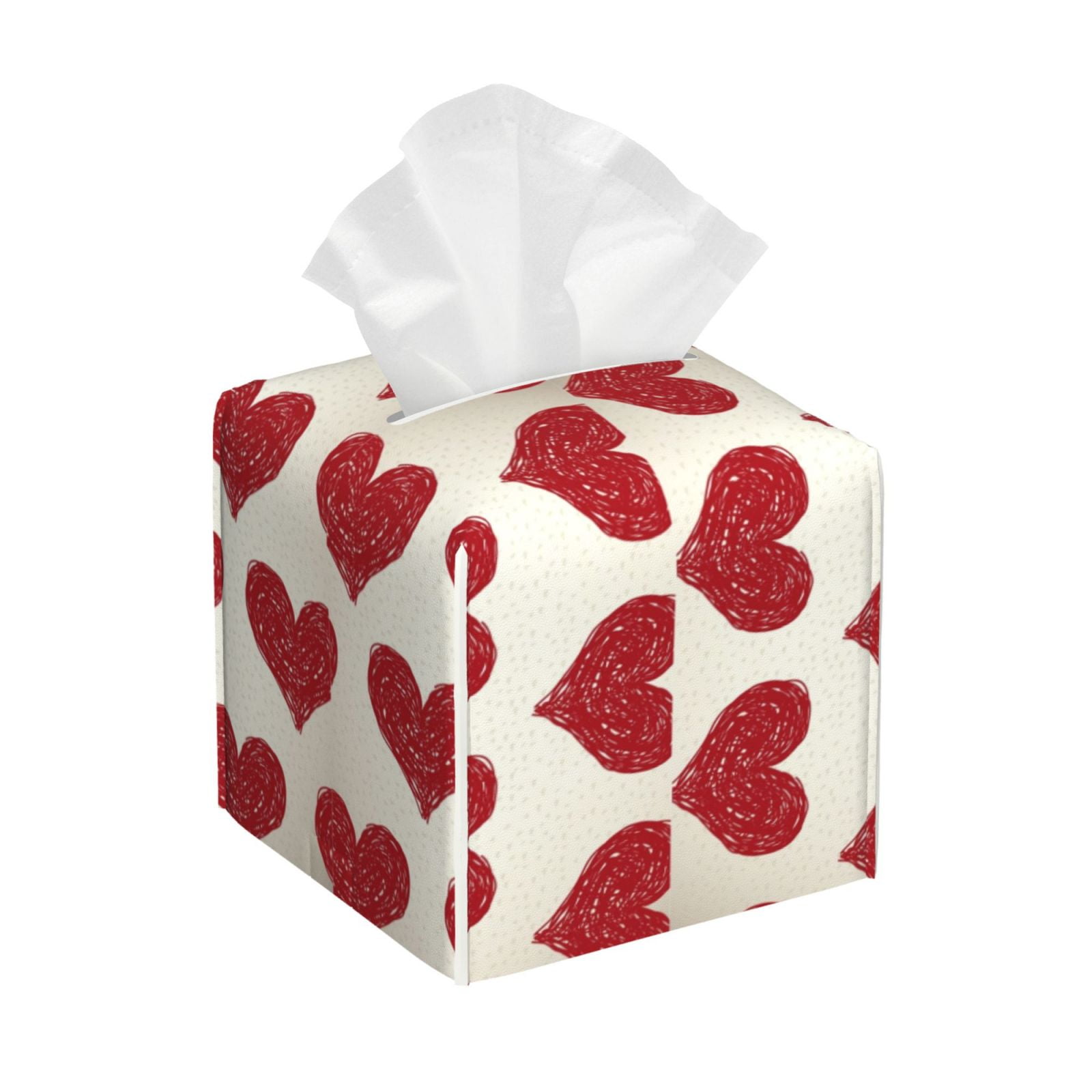 Logiee Tissue Box Cover 5X5X5'' PU Leather Tissue Holder Square Tissue ...