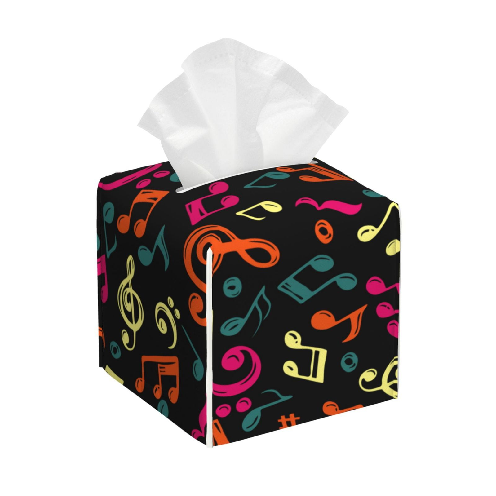 Logiee Tissue Box Cover 5X5X5'' PU Leather Tissue Holder Square Tissue ...