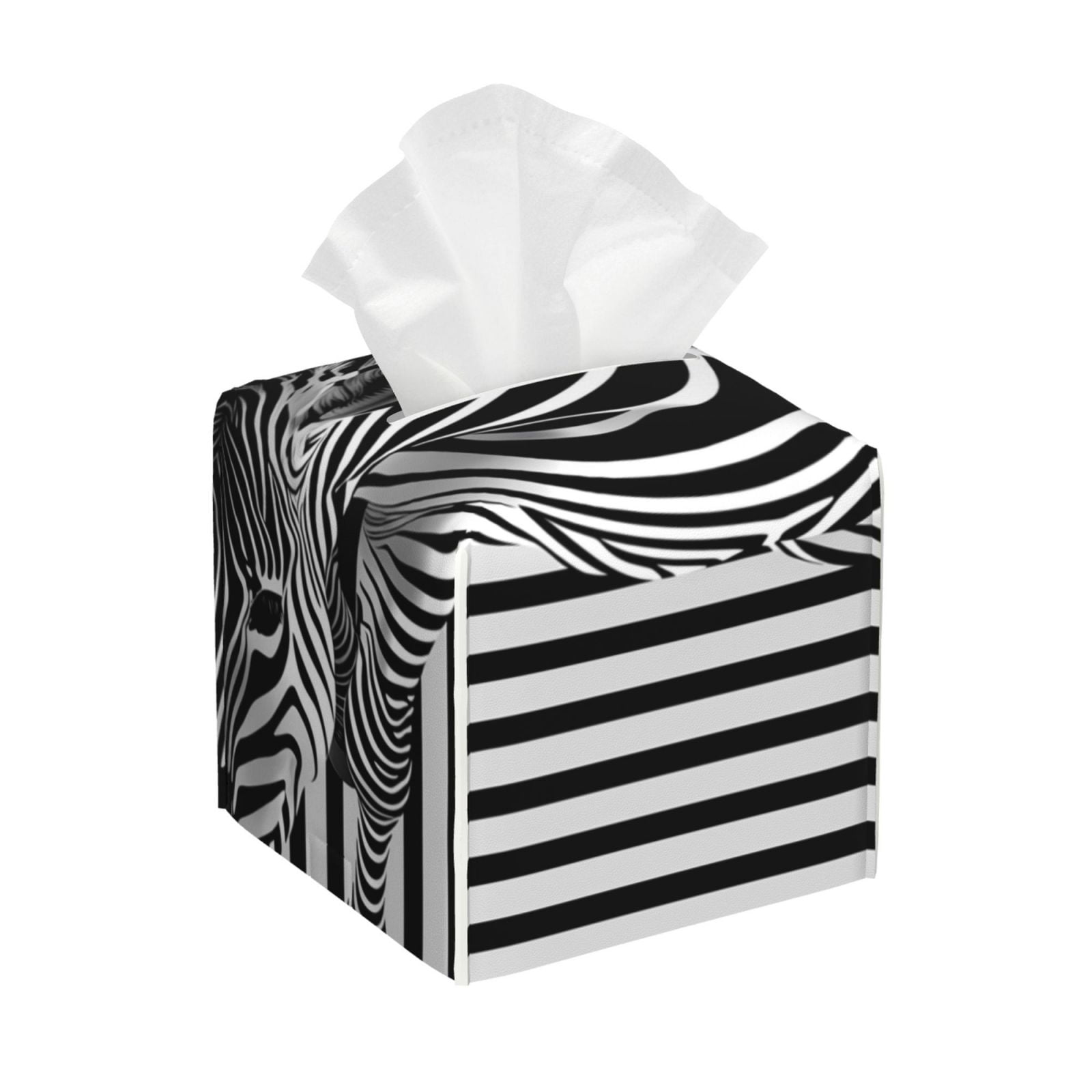 Logiee Tissue Box Cover 5X5X5'' PU Leather Tissue Holder Square Tissue ...