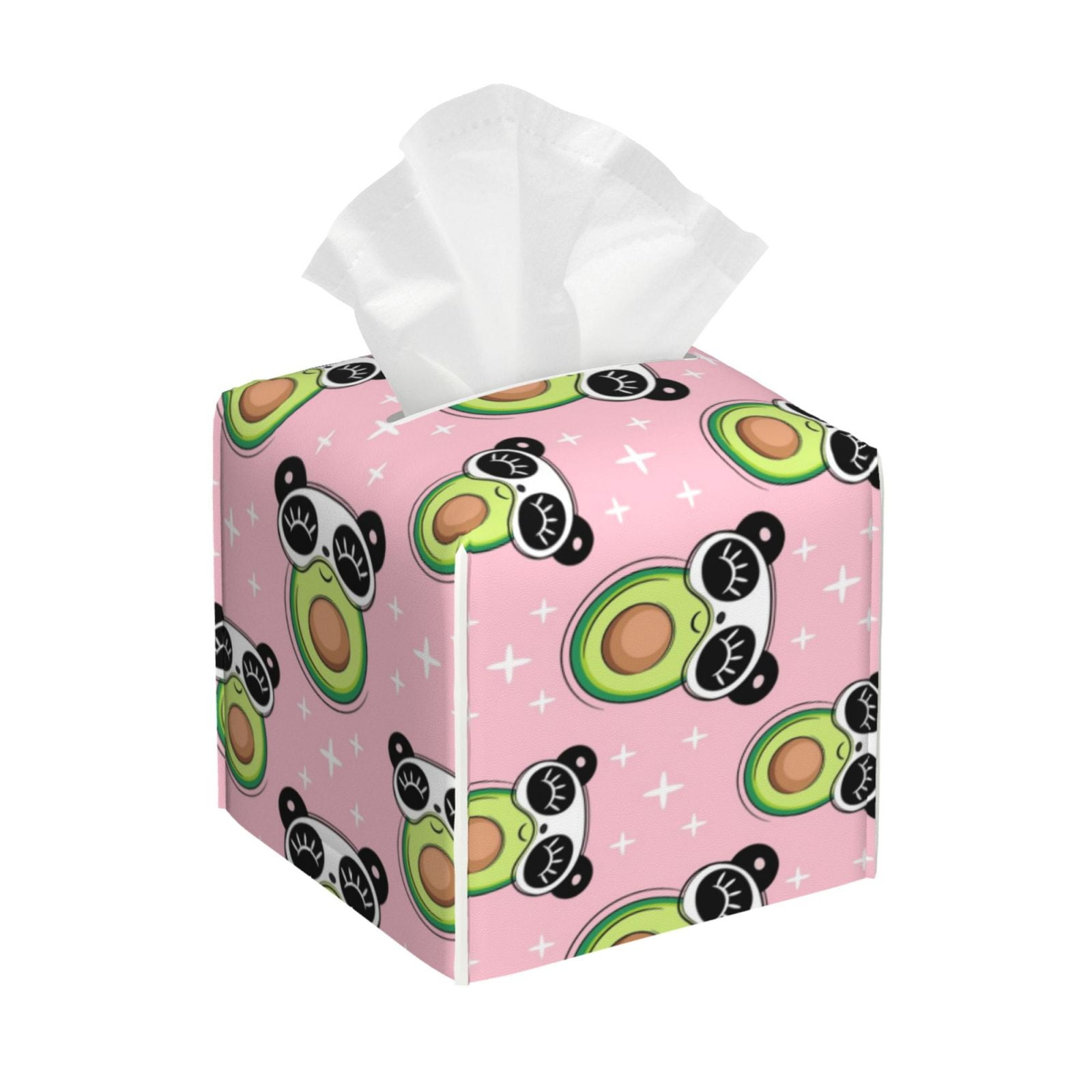 Logiee Tissue Box Cover 5X5X5'' PU Leather Tissue Holder Square Tissue ...
