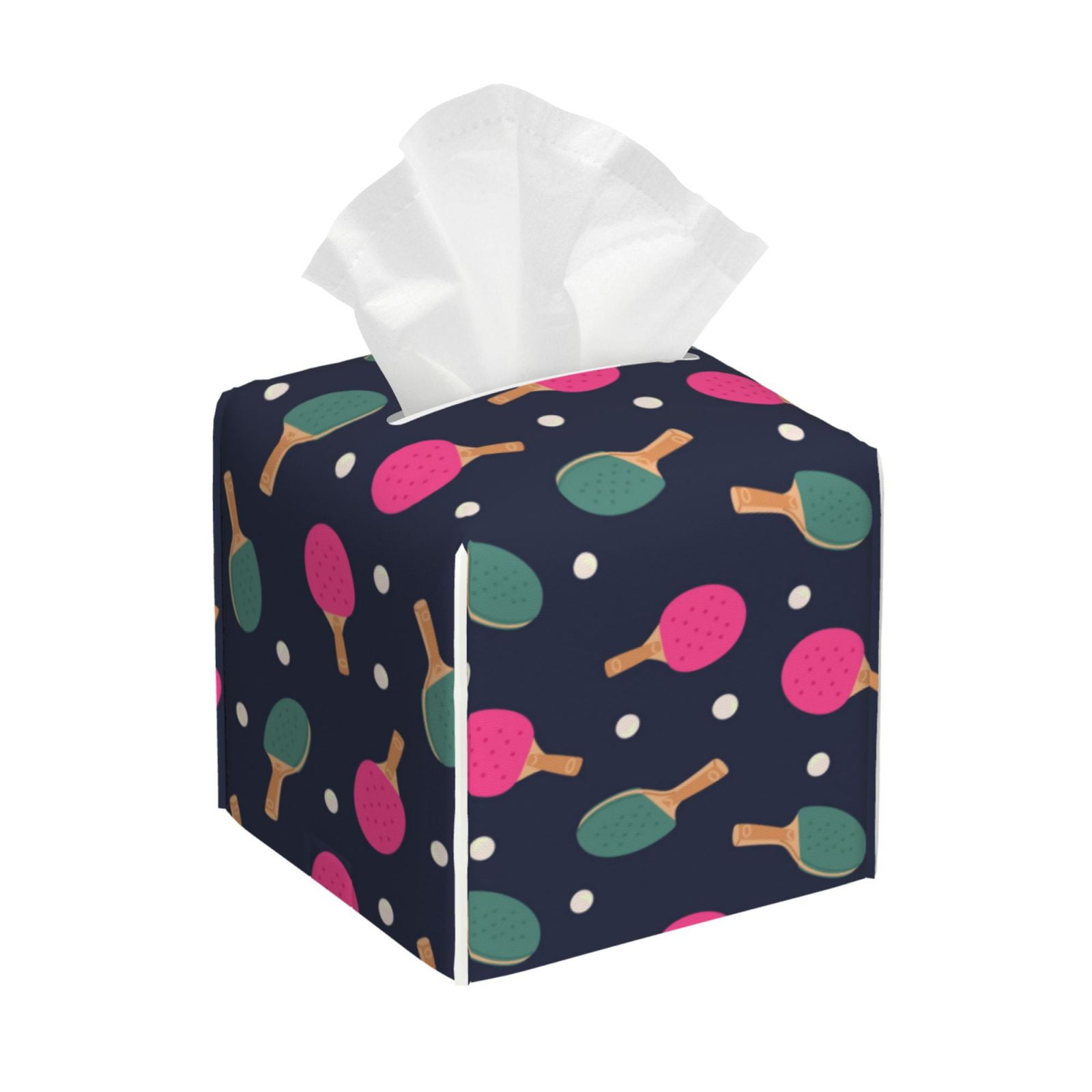 Logiee Tissue Box Cover 5X5X5'' PU Leather Tissue Holder Square Tissue ...