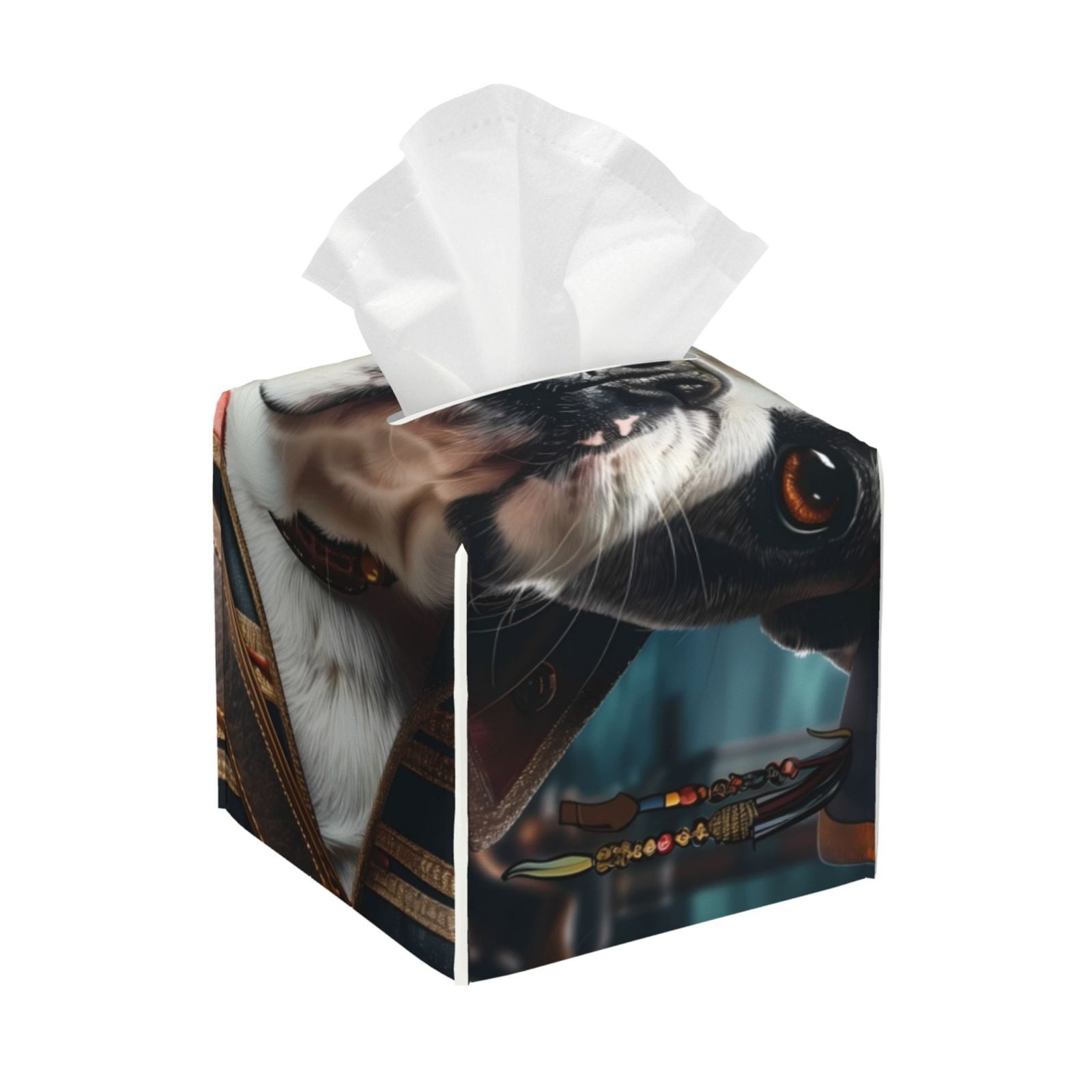 Logiee Tissue Box Cover 5X5X5'' PU Leather Tissue Holder Square Tissue ...