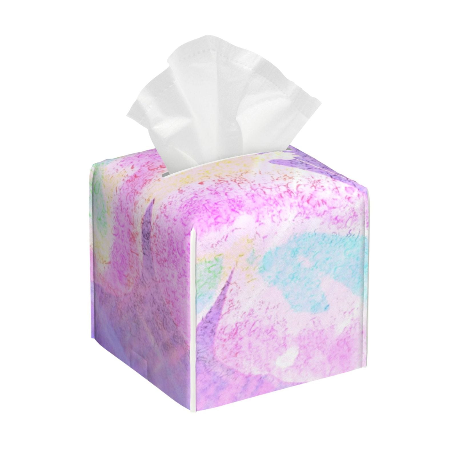 Logiee Tissue Box Cover 5X5X5'' PU Leather Tissue Holder Square Tissue ...