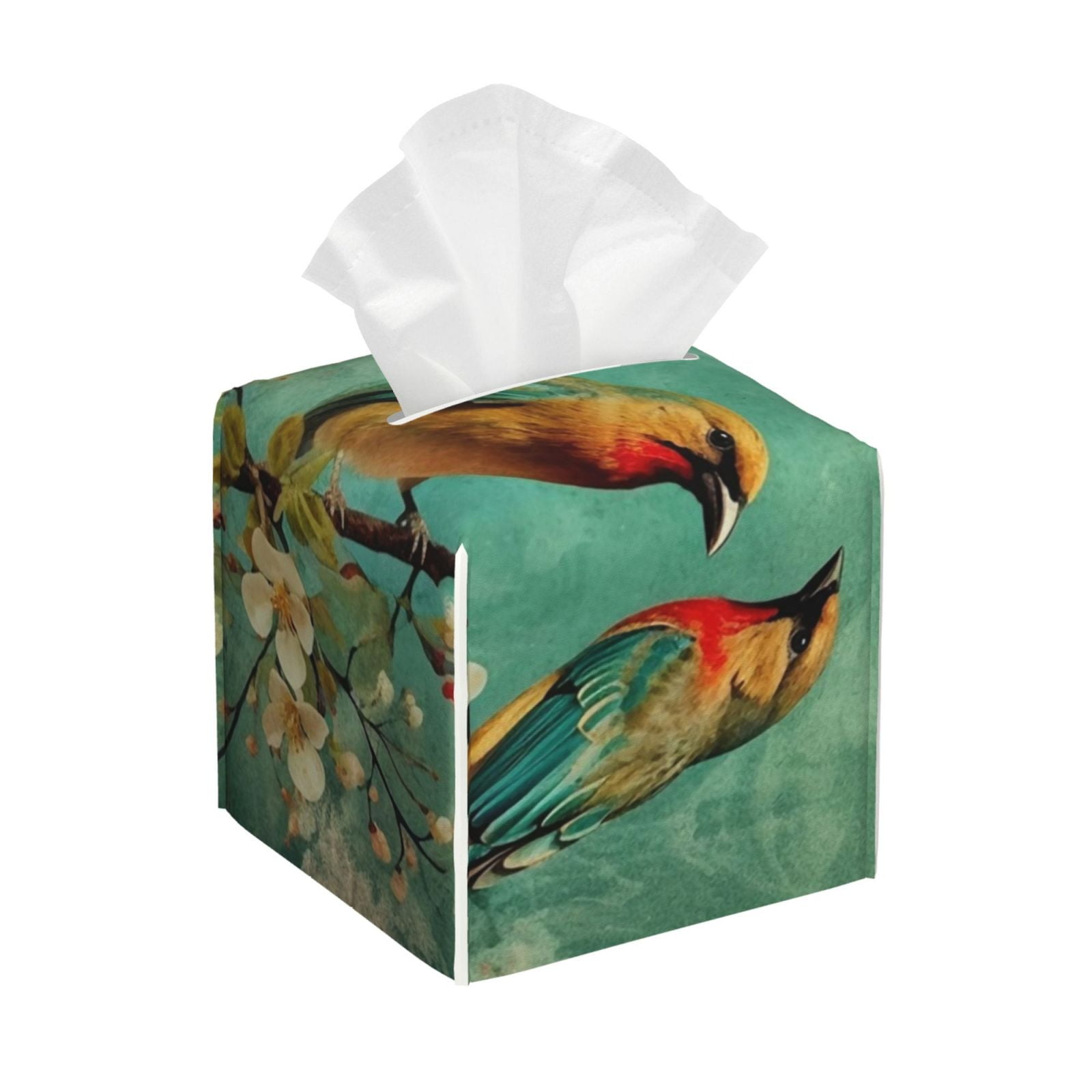 Logiee Tissue Box Cover 5X5X5'' PU Leather Tissue Holder Square Tissue ...