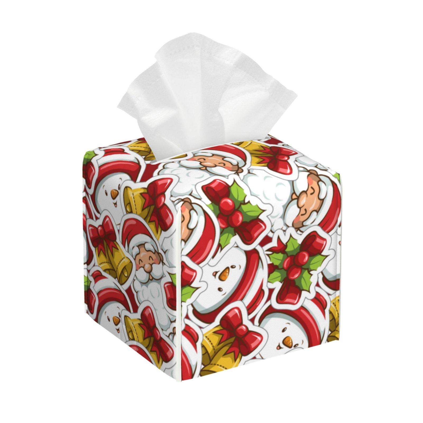 Logiee Tissue Box Cover 5X5X5'' PU Leather Tissue Holder Square Tissue ...