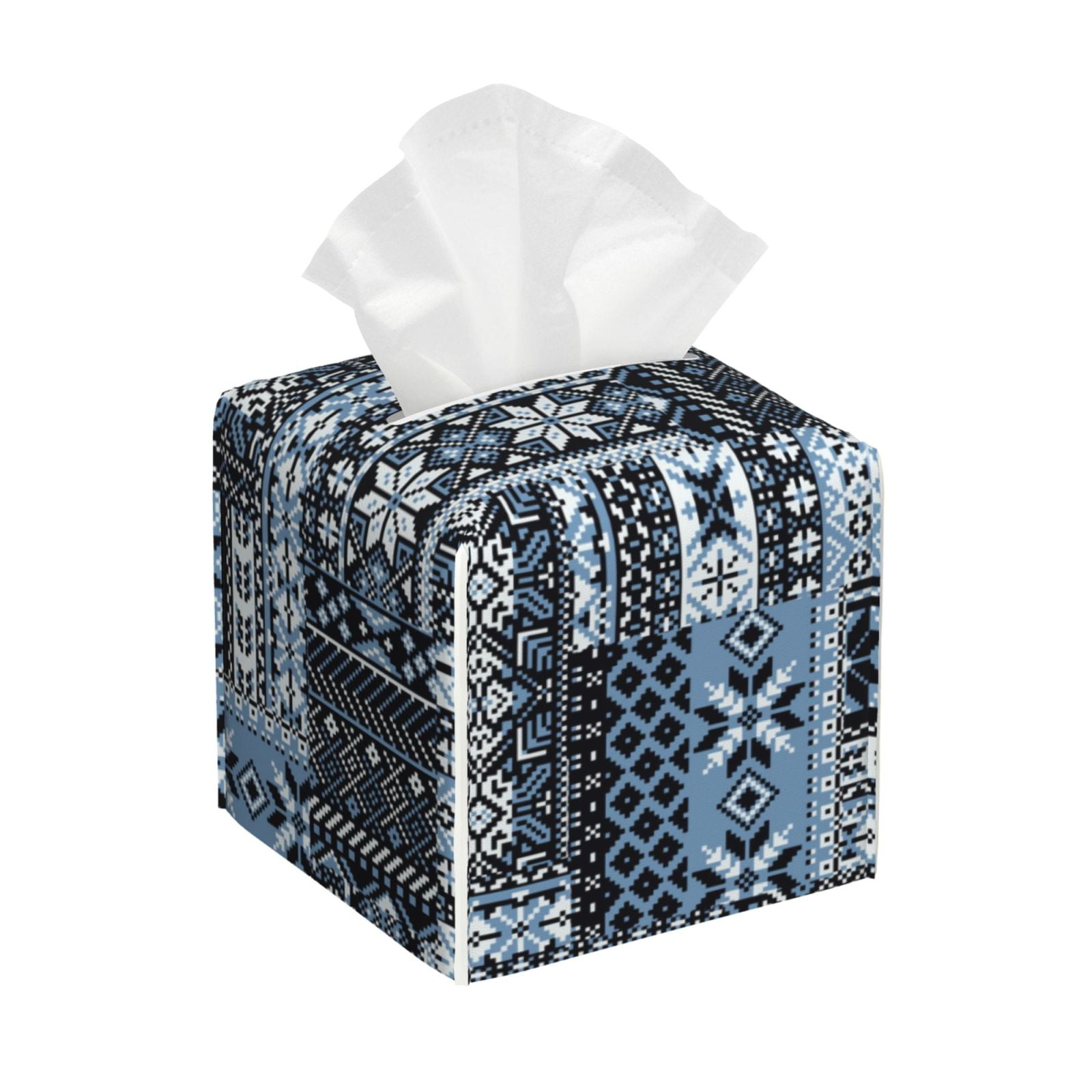 Logiee Tissue Box Cover 5X5X5'' PU Leather Tissue Holder Square Tissue ...