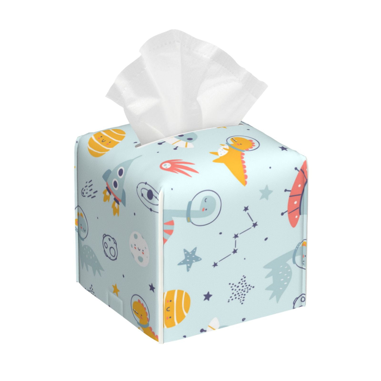 Logiee Tissue Box Cover 5X5X5'' PU Leather Tissue Holder Square Tissue ...