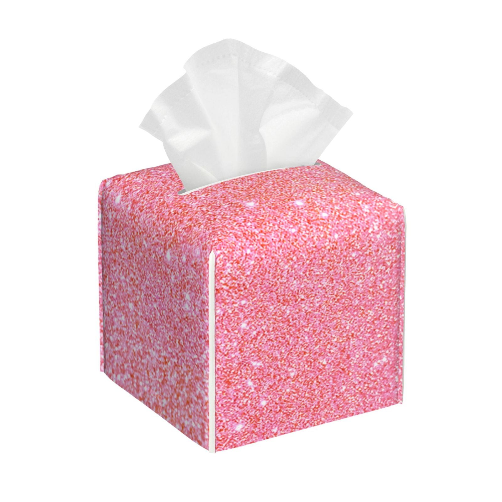 Logiee Tissue Box Cover 5X5X5'' PU Leather Tissue Holder Square Tissue ...
