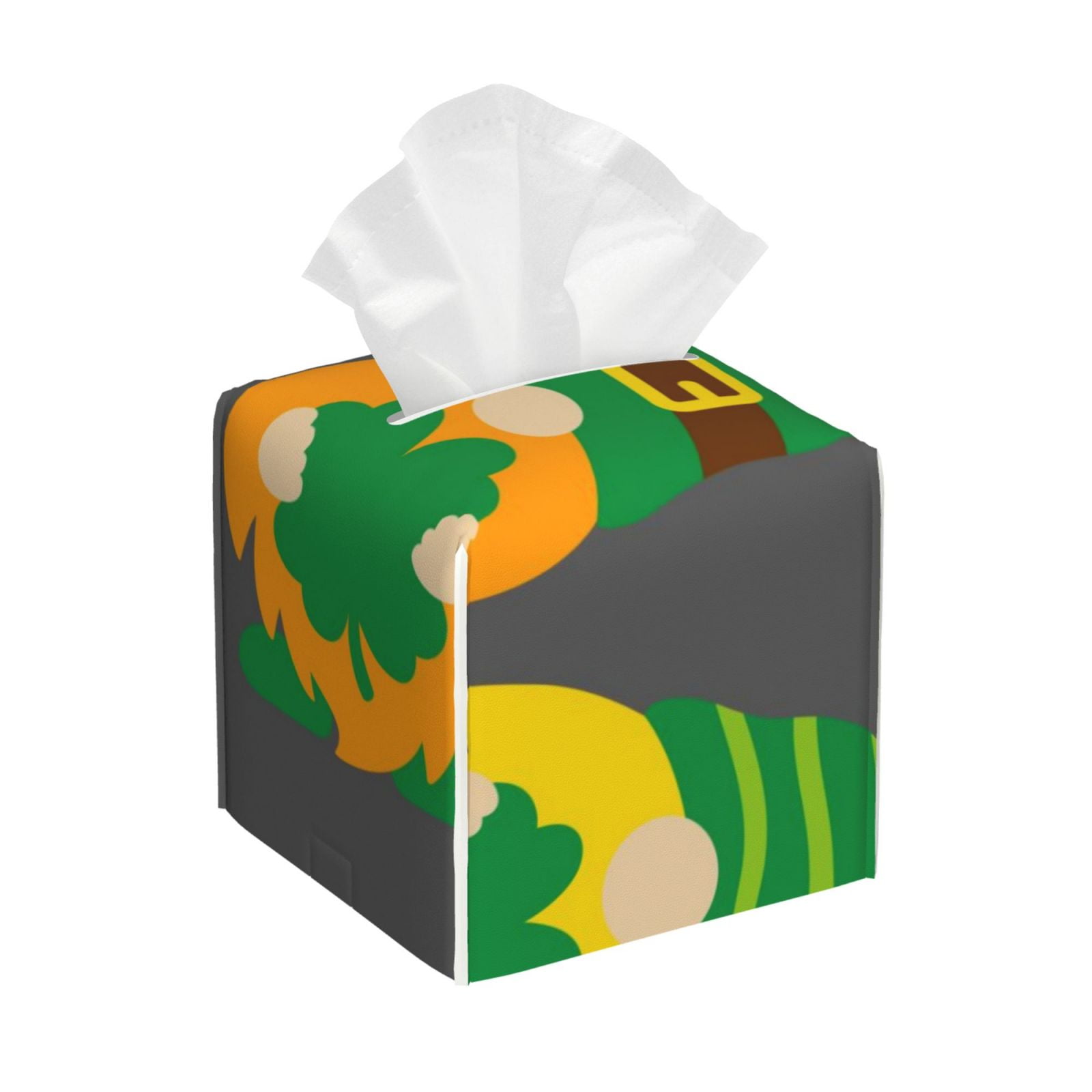Logiee Tissue Box Cover 5X5X5'' PU Leather Tissue Holder Square Tissue ...