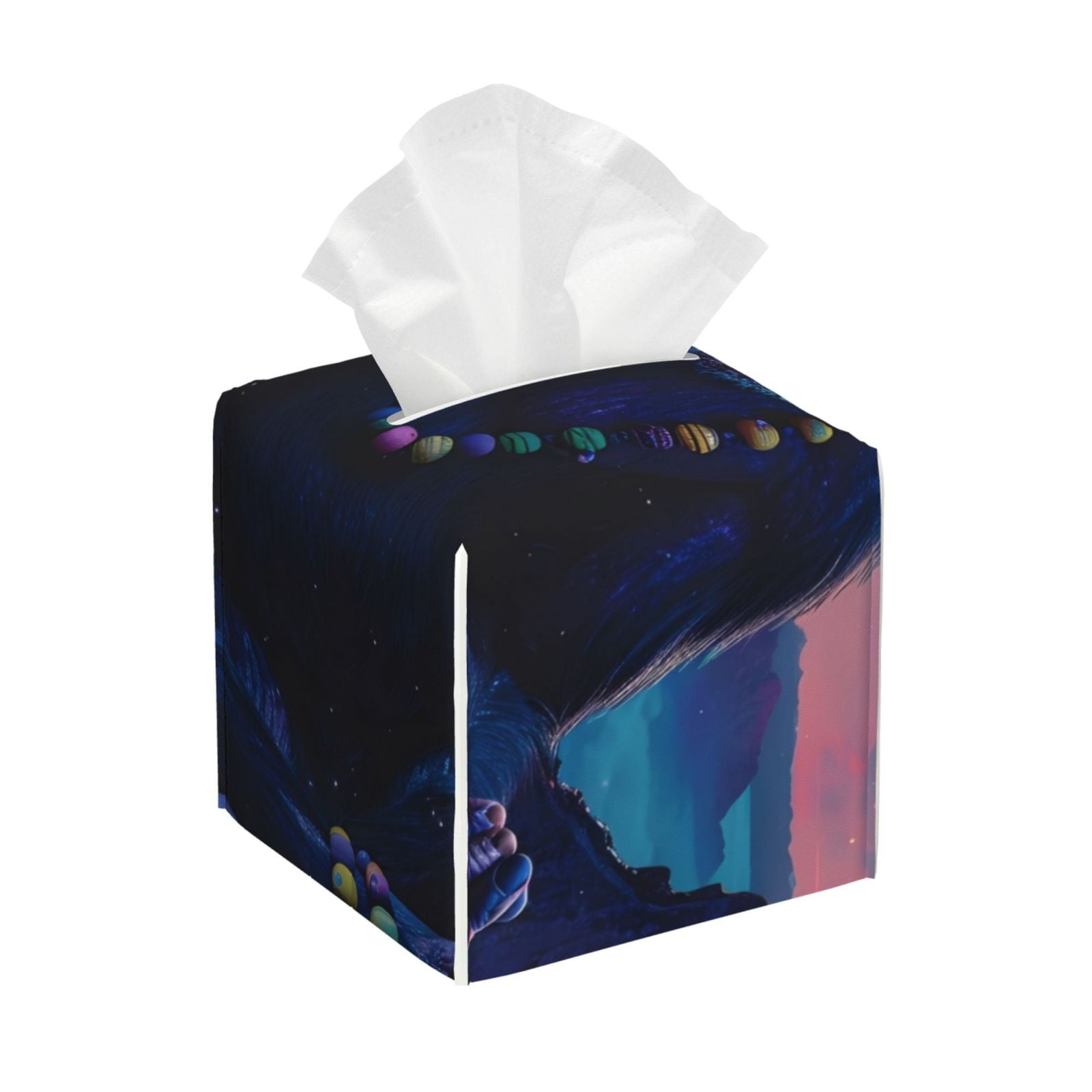 Logiee Tissue Box Cover 5X5X5'' PU Leather Tissue Holder Square Tissue ...