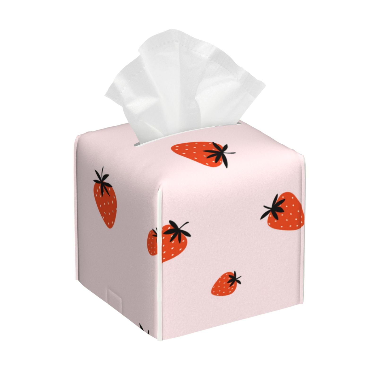 Logiee Tissue Box Cover 5X5X5'' PU Leather Tissue Holder Square Tissue ...
