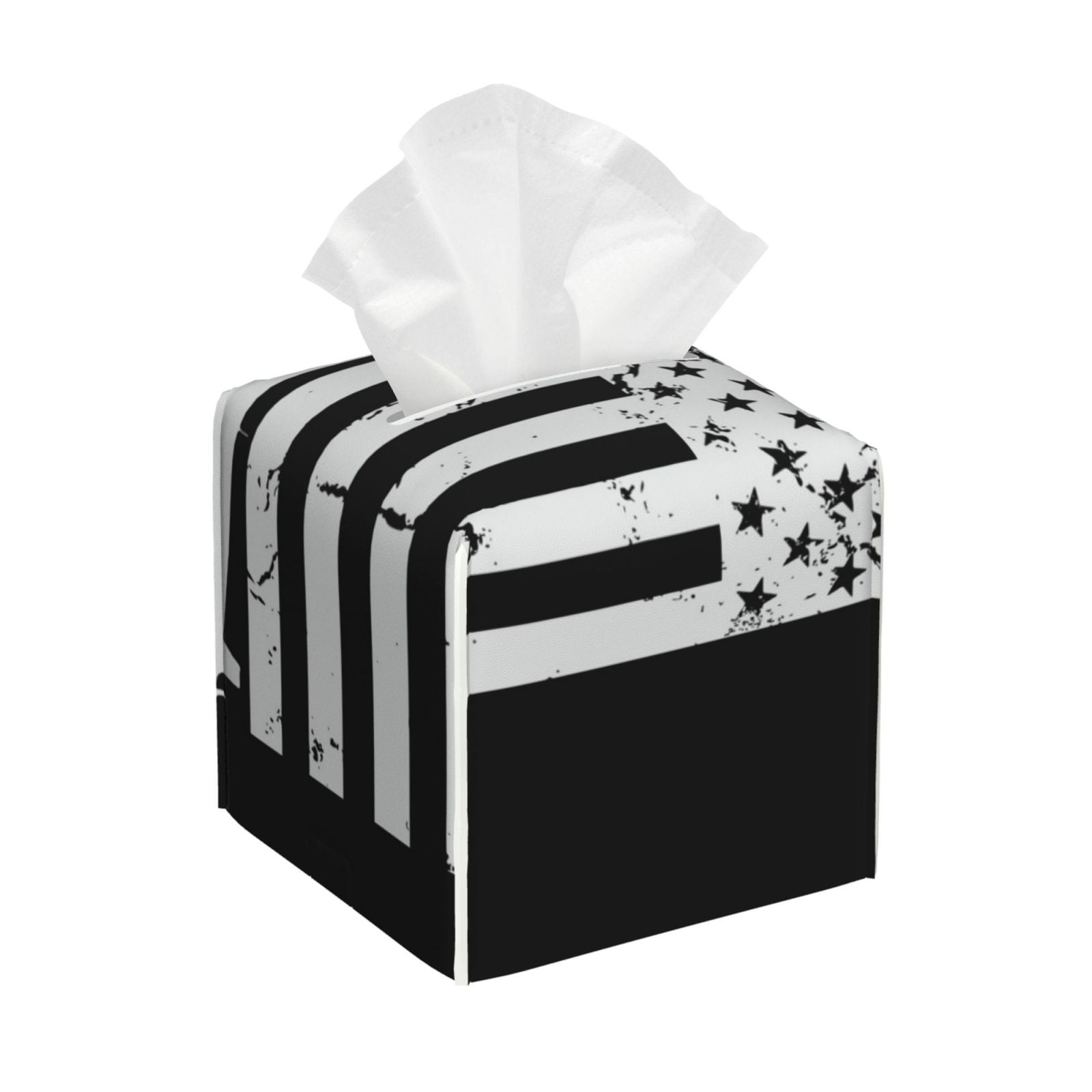 Logiee Tissue Box Cover 5X5X5'' PU Leather Tissue Holder Square Tissue ...