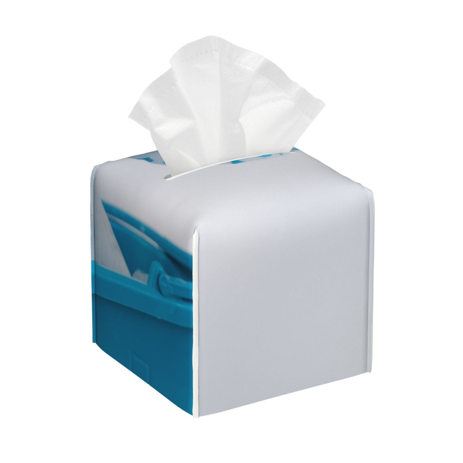 Logiee Tissue Box Cover 5X5X5'' PU Leather Tissue Holder Square Tissue ...