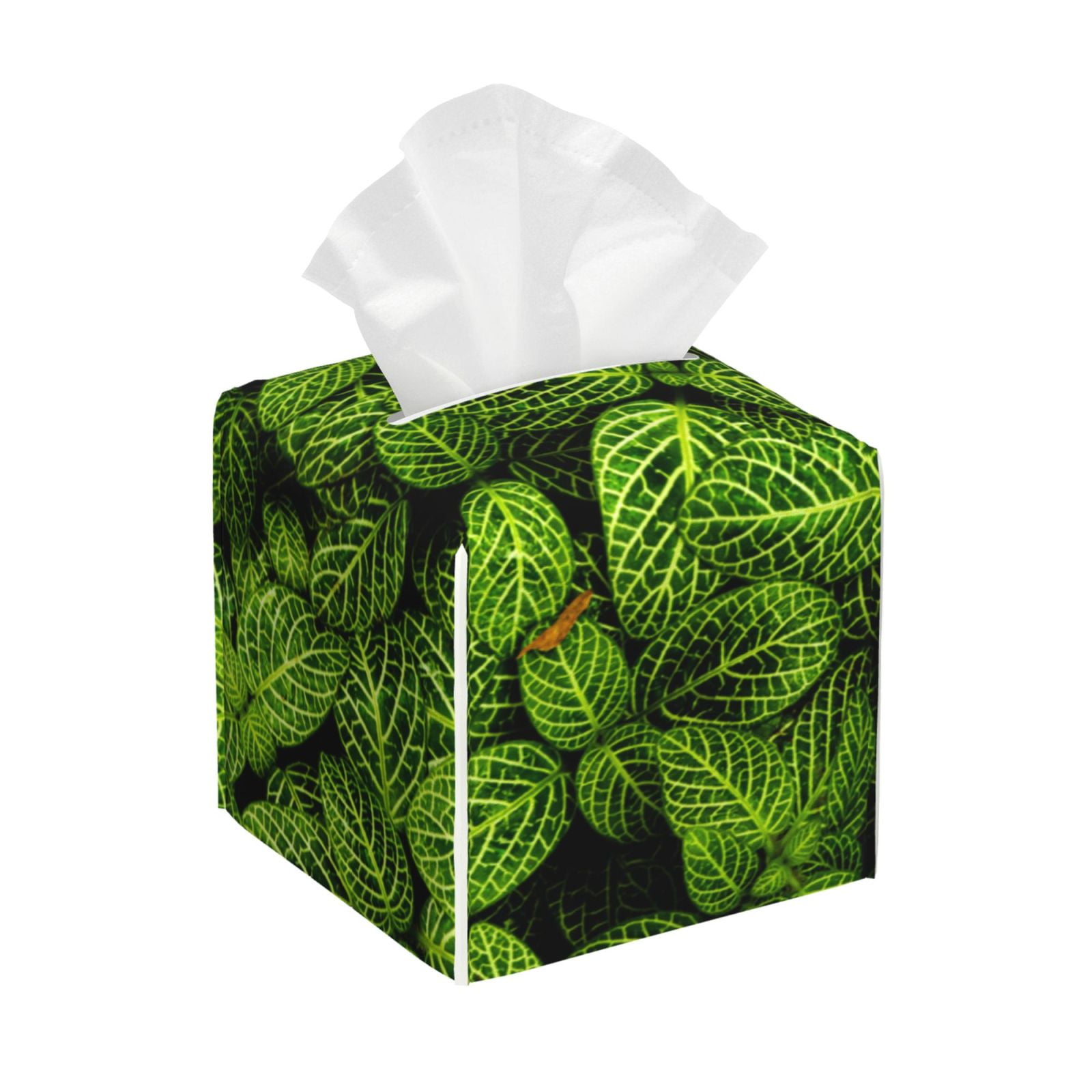 Logiee Tissue Box Cover 5X5X5'' PU Leather Tissue Holder Square Tissue ...