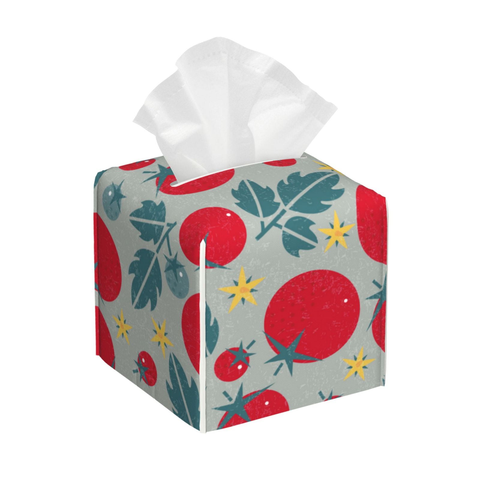 Logiee Tissue Box Cover 5X5X5'' PU Leather Tissue Holder Square Tissue ...