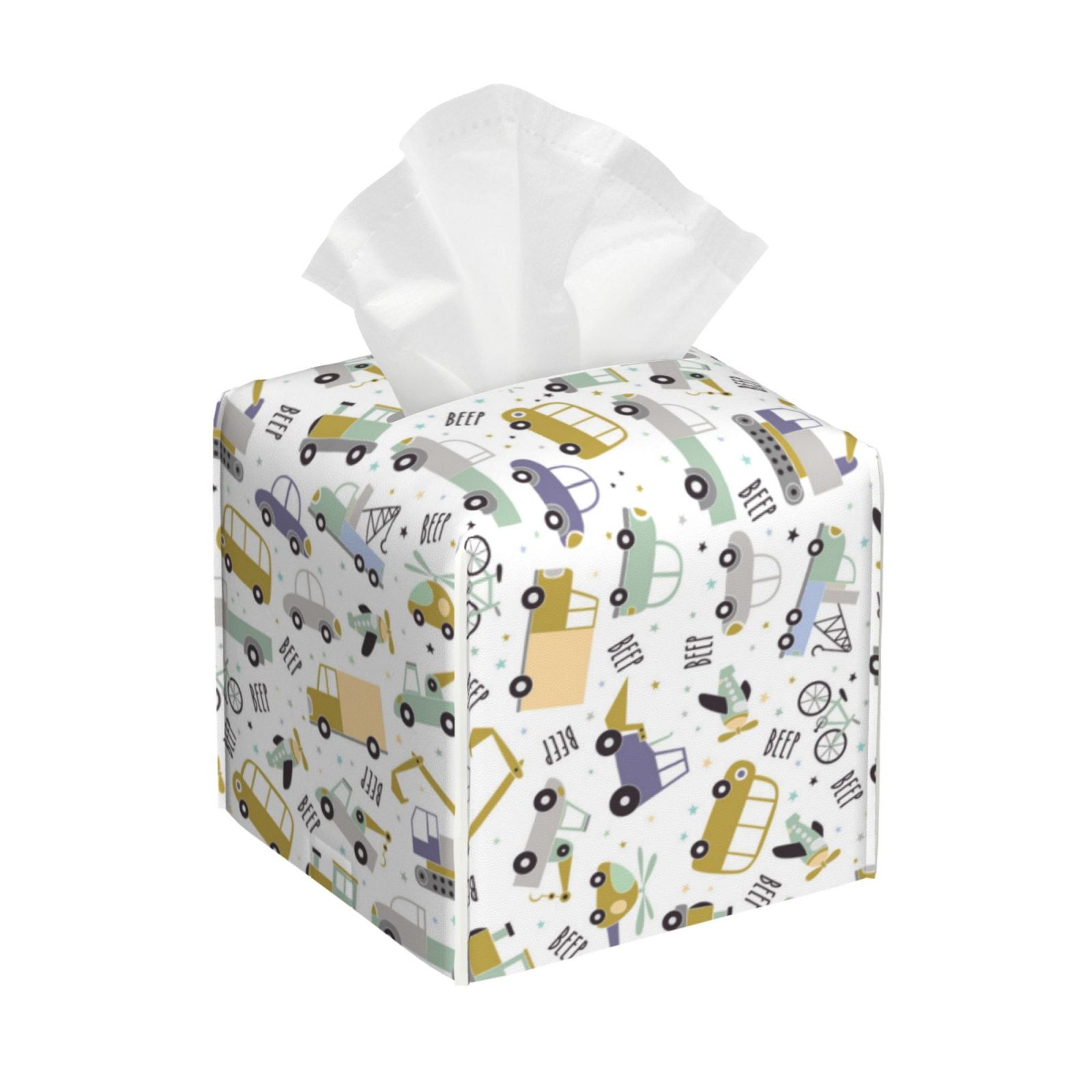Logiee Tissue Box Cover 5X5X5'' PU Leather Tissue Holder Square Tissue ...