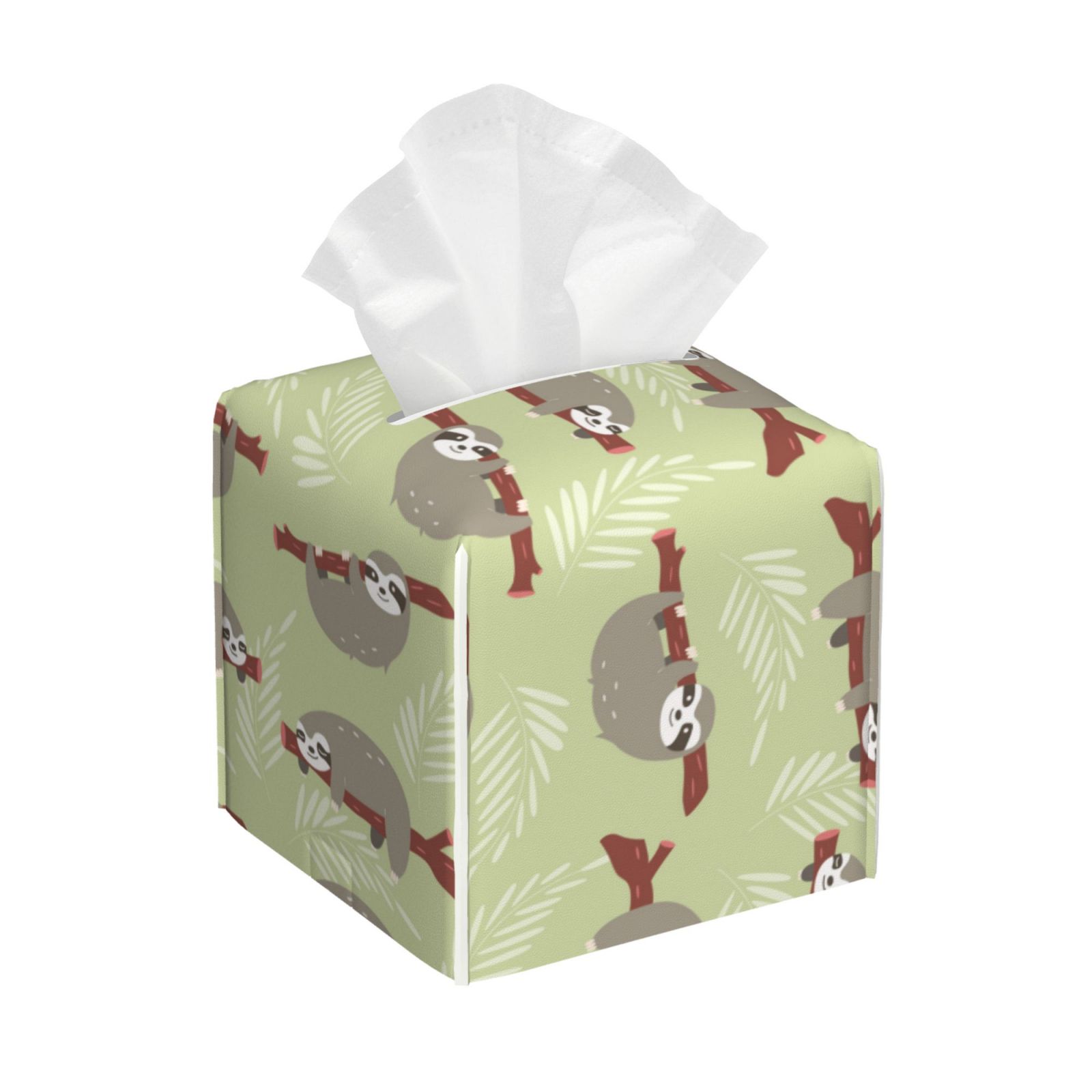 Logiee Tissue Box Cover 5X5X5'' PU Leather Tissue Holder Square Tissue ...