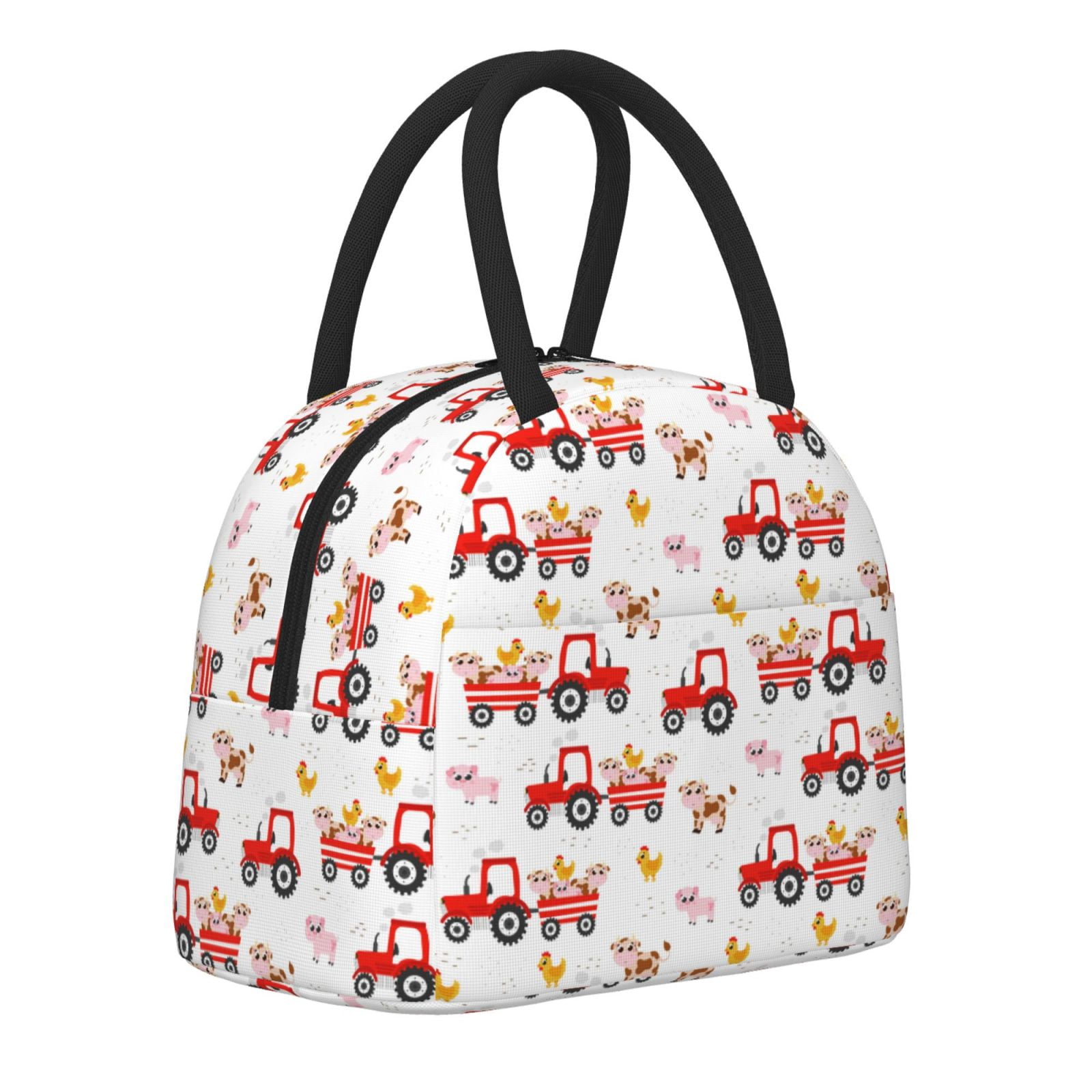 Logiee Tractor With Farm Animals Print Lunch Bag for Women & Men,Adult ...