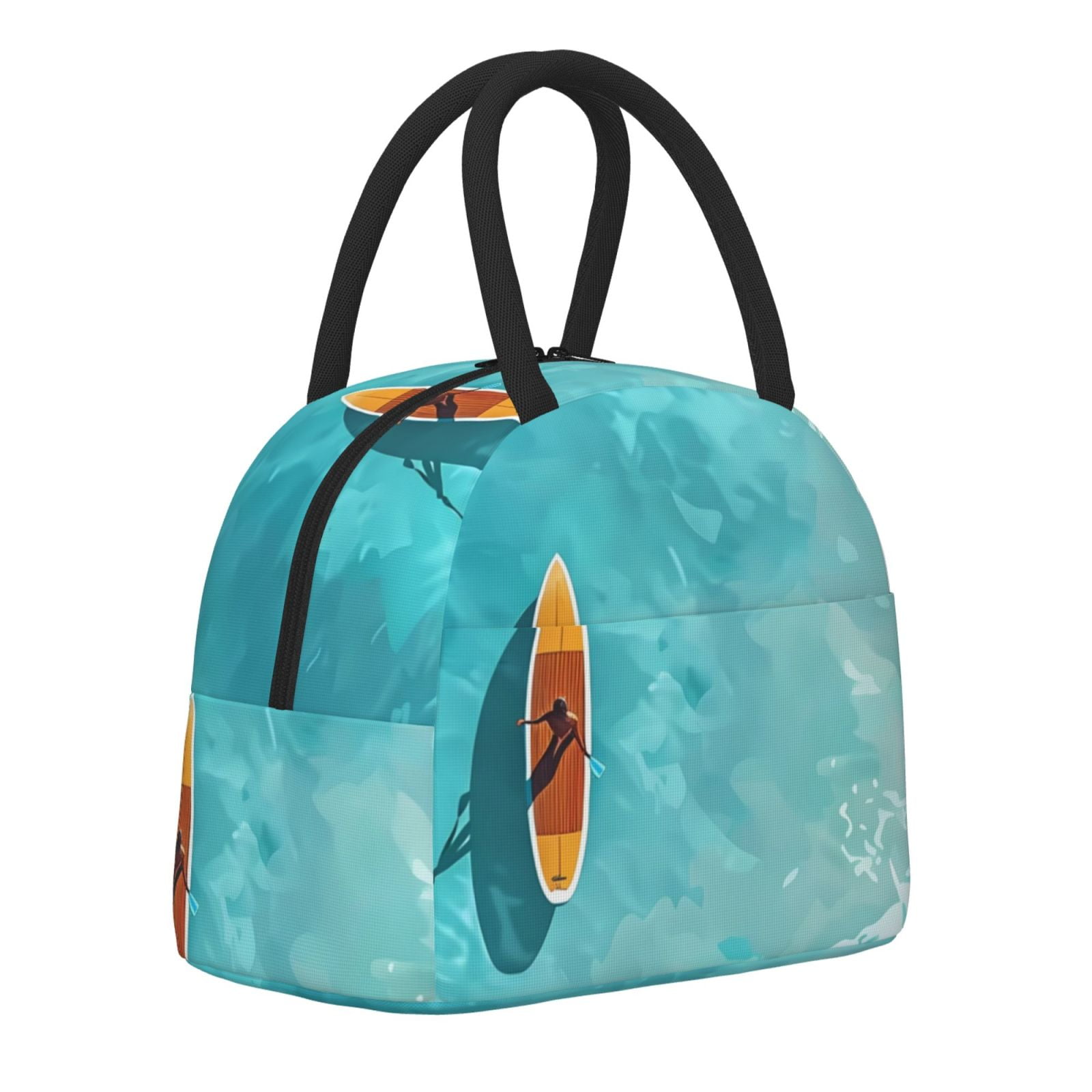 Logiee Tranquil Ocean Canoe Journey Print Lunch Bag for Women & Men ...