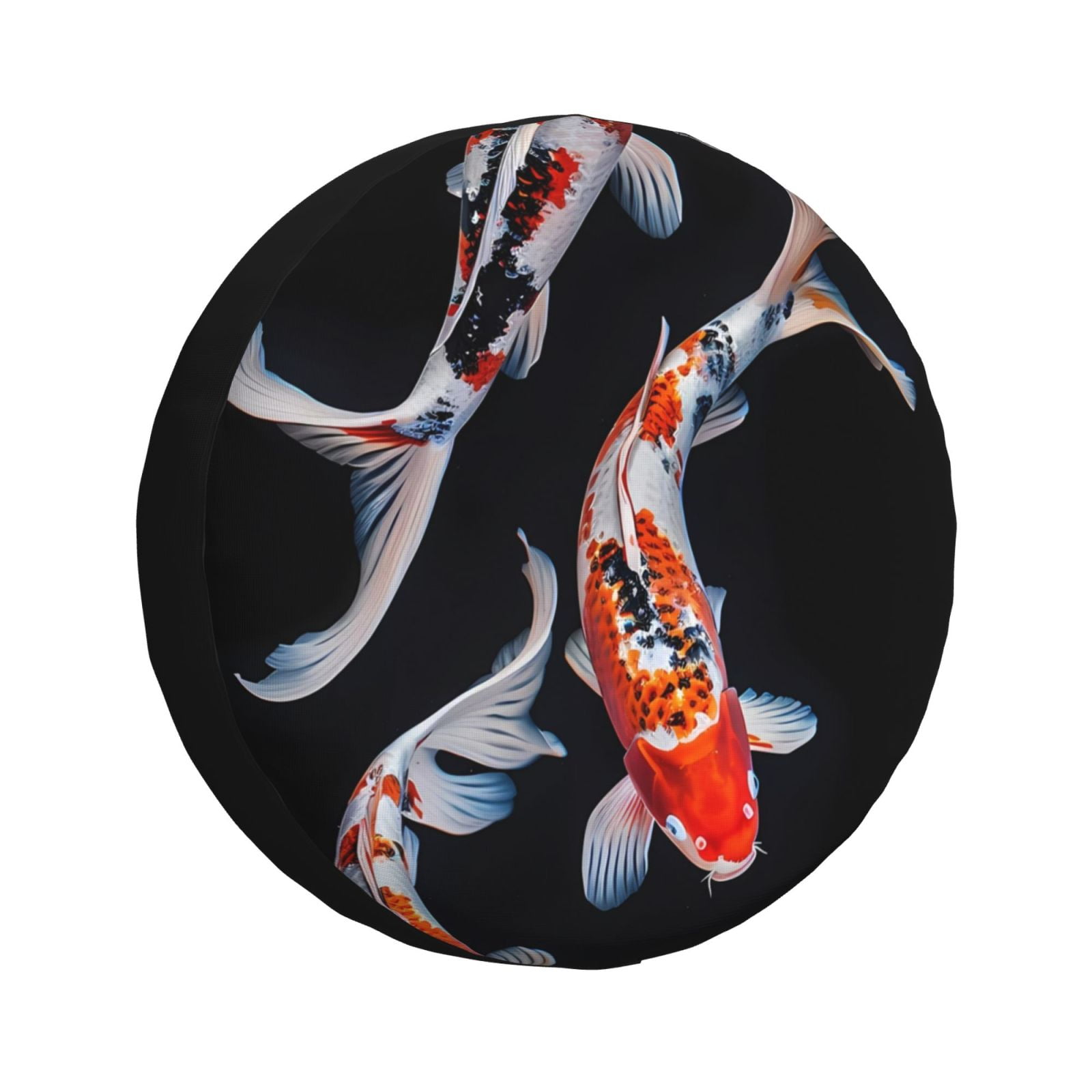 Logiee Tricolor Koi Fish Trio Print Spare Tire Cover, Universal Wheel ...