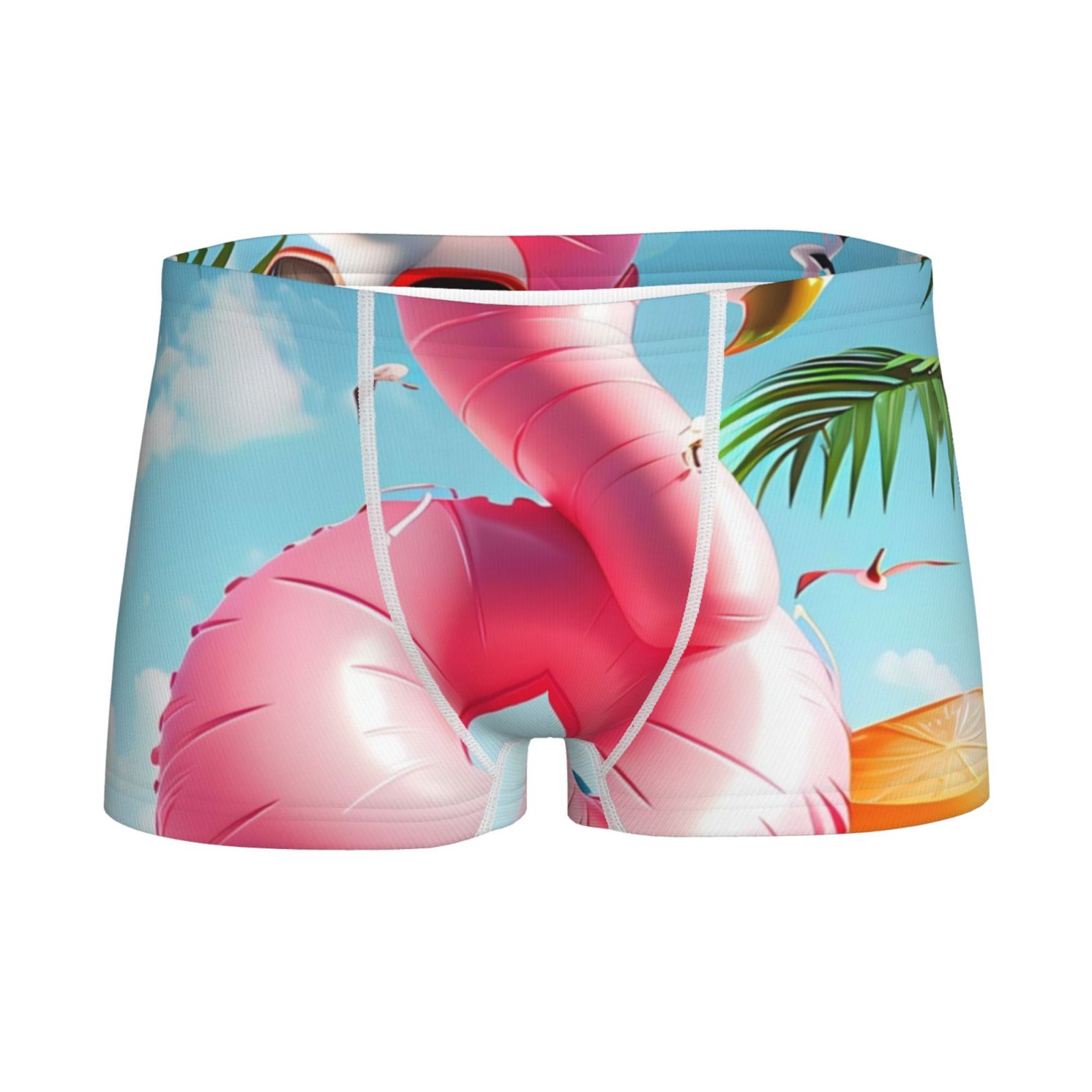 Logiee Tropical Flamingo Pool Float Print Boys' Boxer Briefs,Tween Boy ...