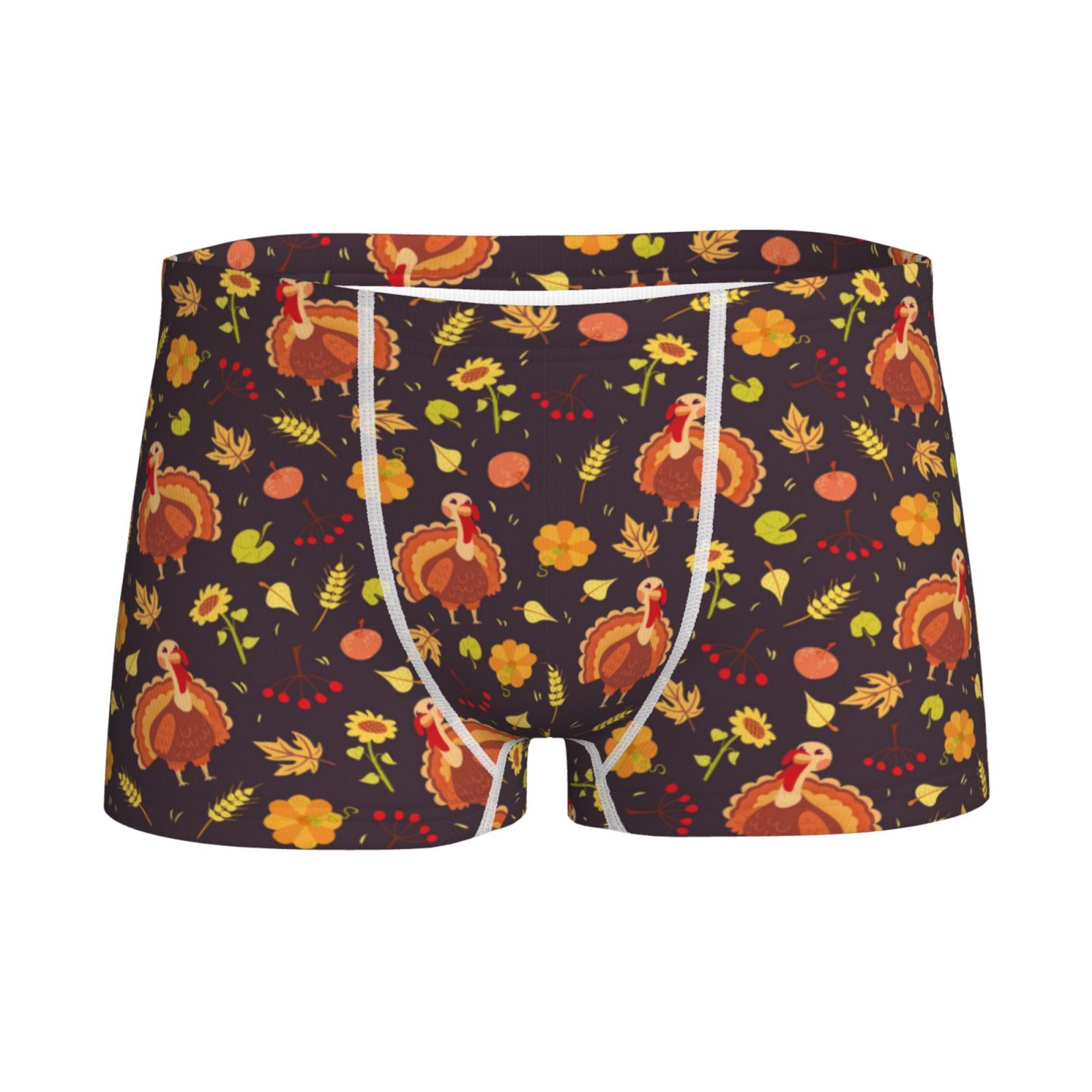 Logiee Turkey Bird Print Boys' Boxer Briefs,Tween Boy Underwear ...