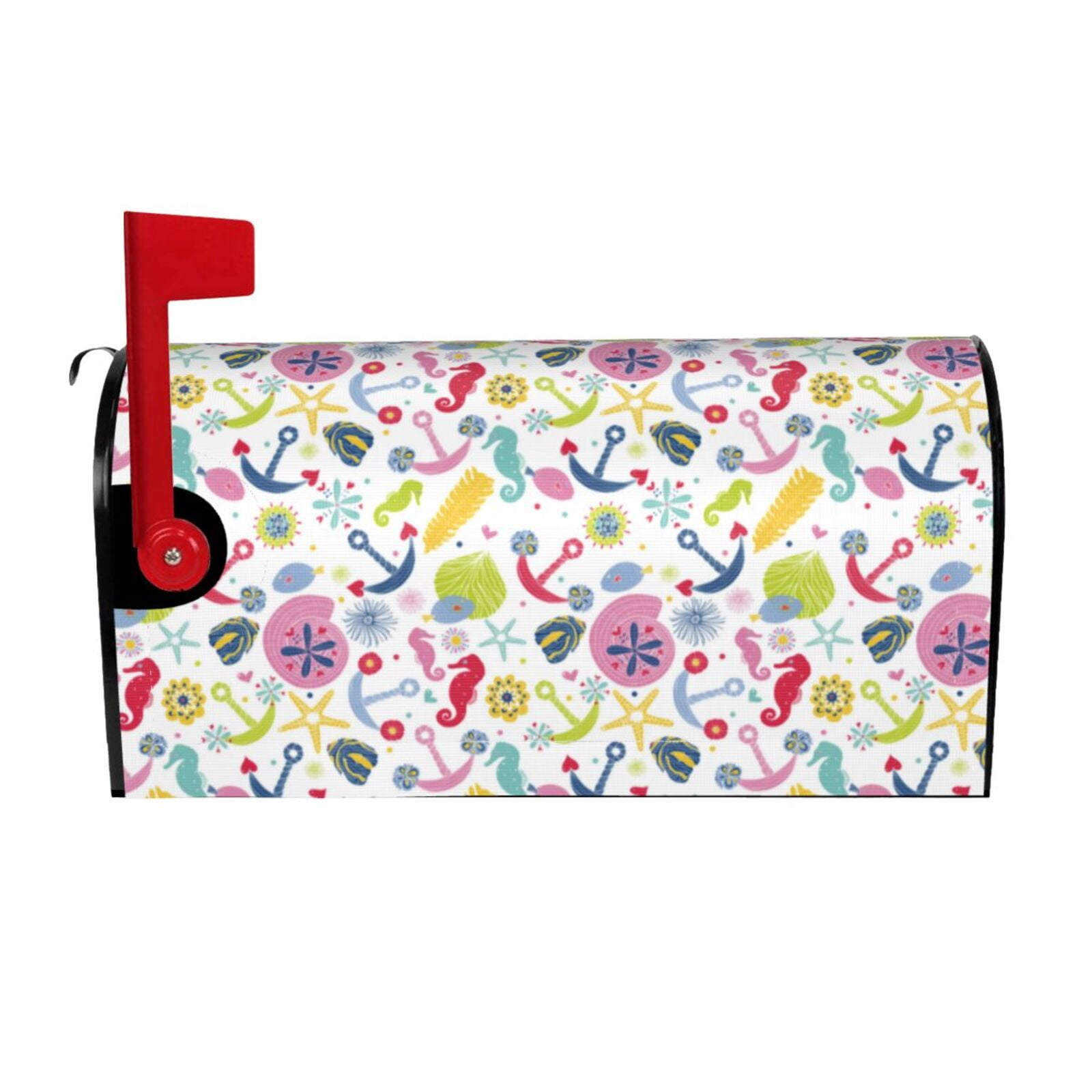 Logiee Undersea Seahorse Print Post Letter Box Wrap Decor, Mailbox ...