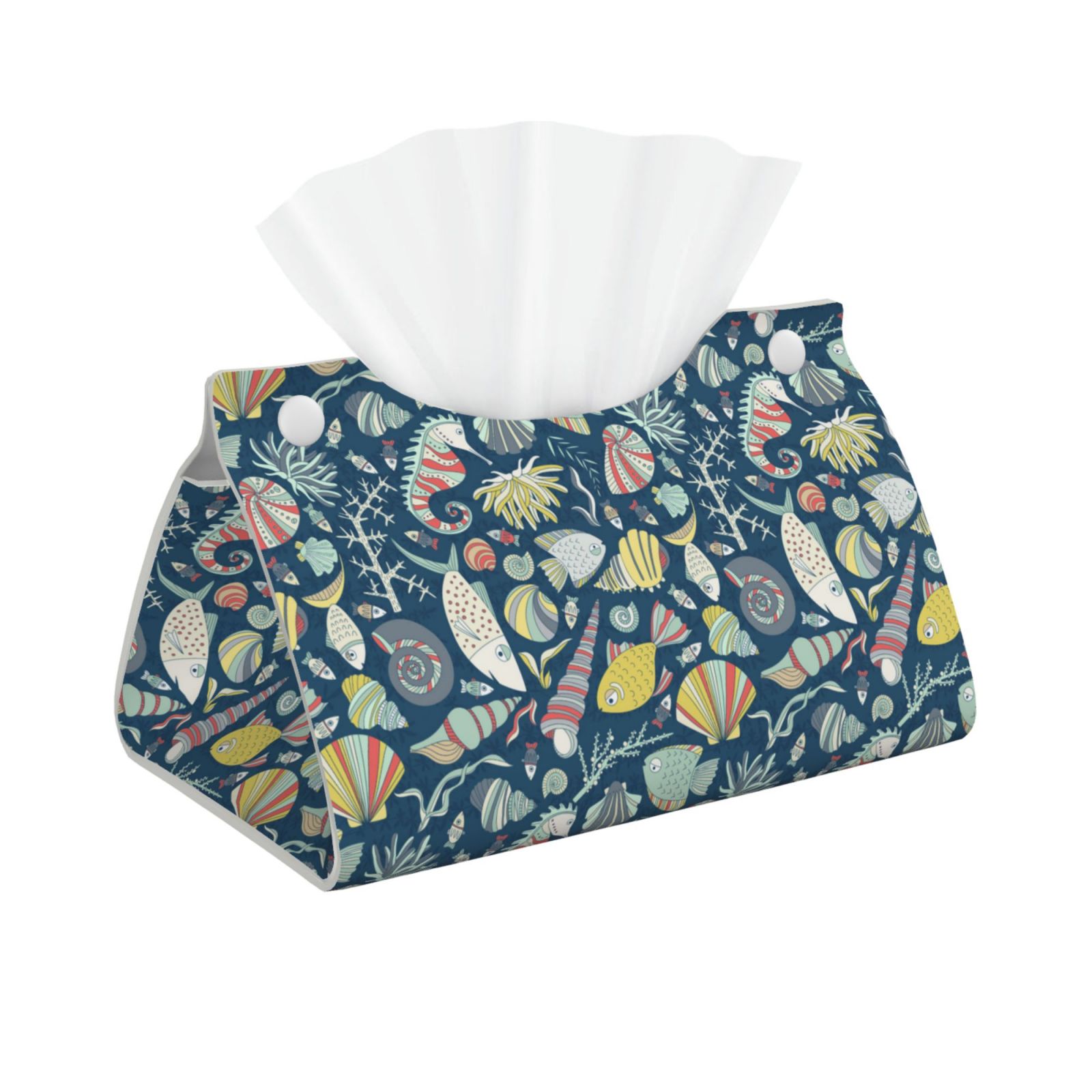 Logiee Underwater Creature Print Tissue Box Cover,Stylish Tissue Box ...