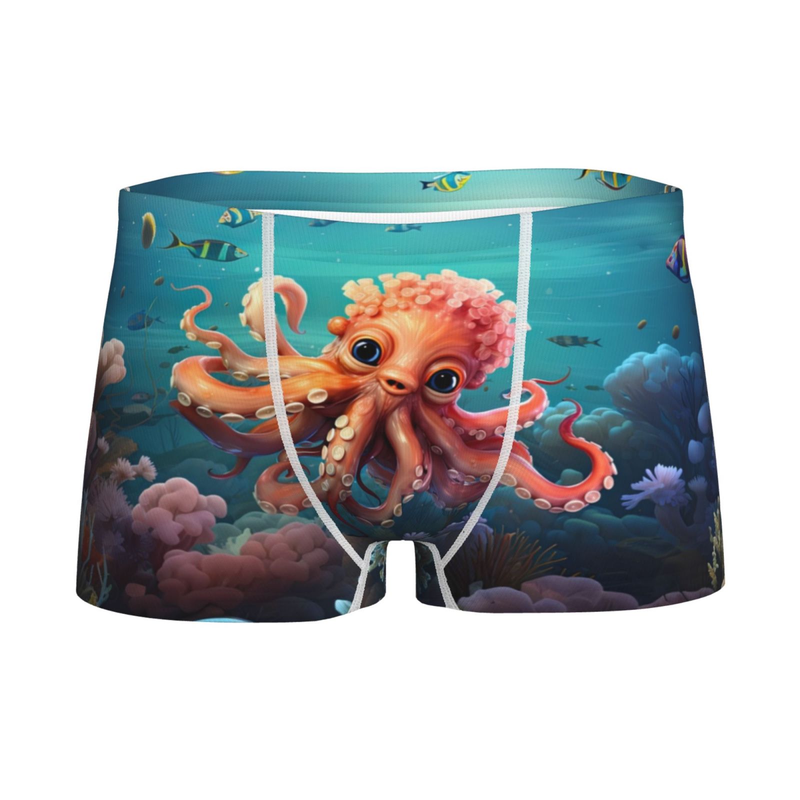 Logiee Underwater Plant Octopus Print Boys' Boxer Briefs,Tween Boy ...