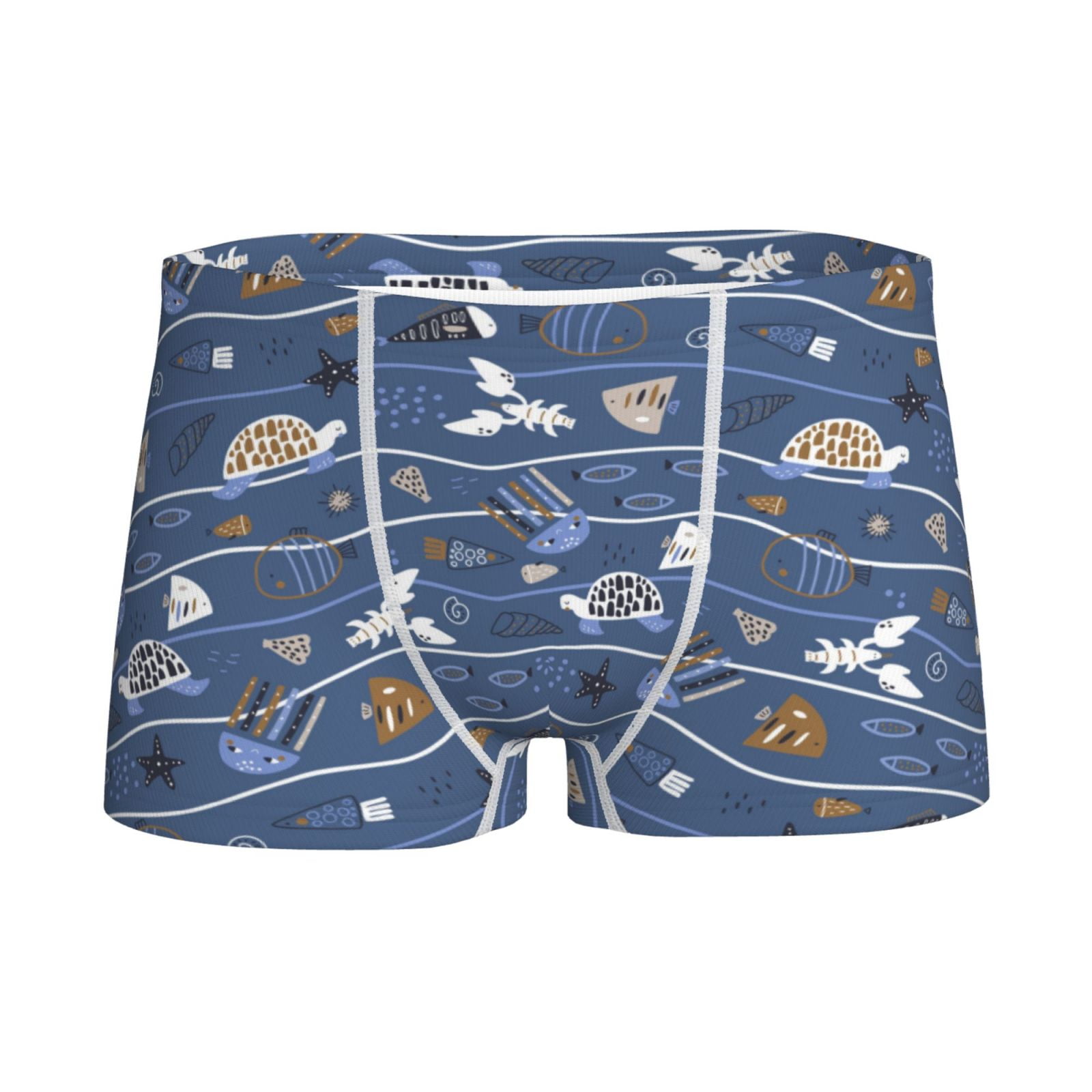 Logiee Underwater World Animals Print Boys' Boxer Briefs,Tween Boy ...