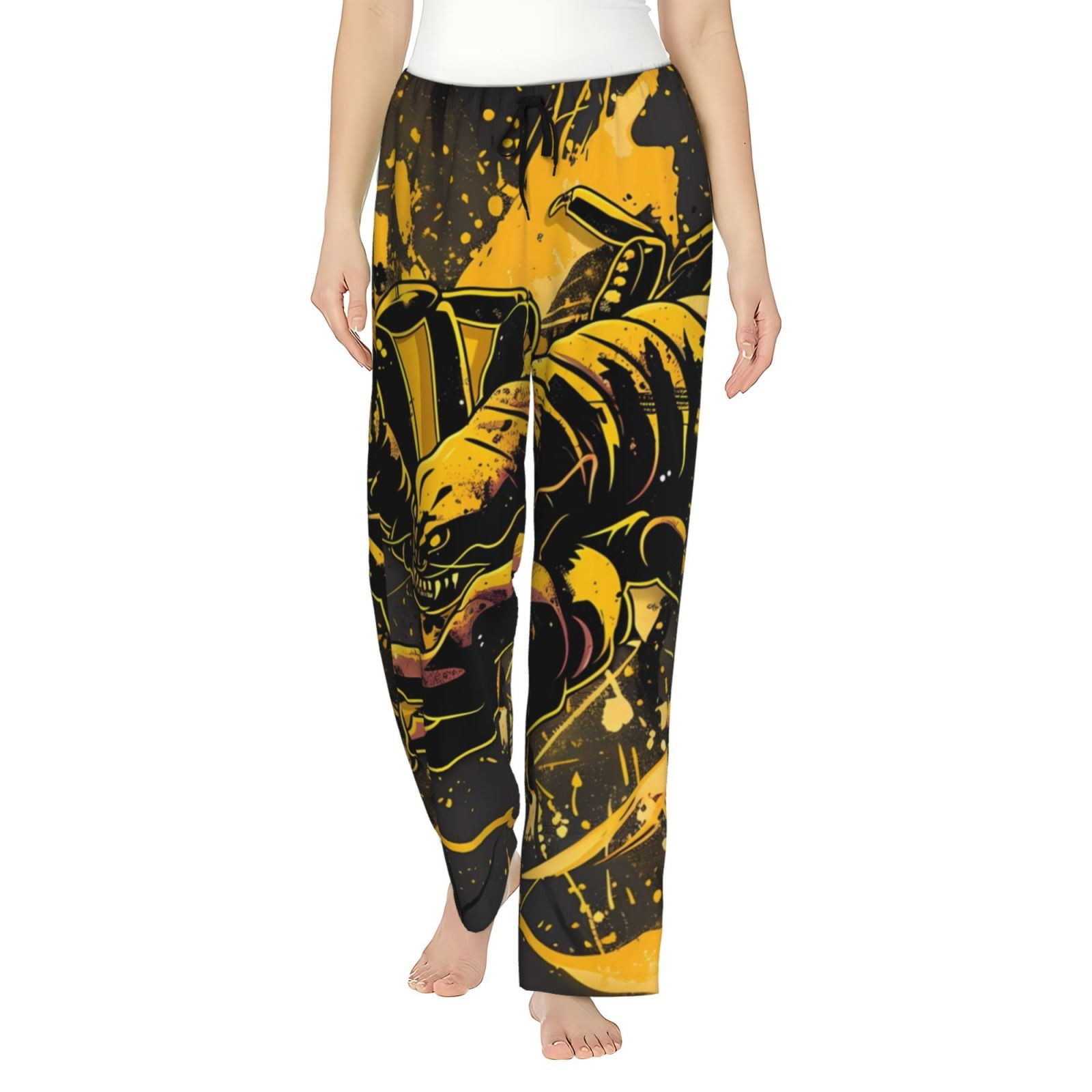 Logiee Urban Graffiti Scorpion Illustration Print Women Pajama Pants ...