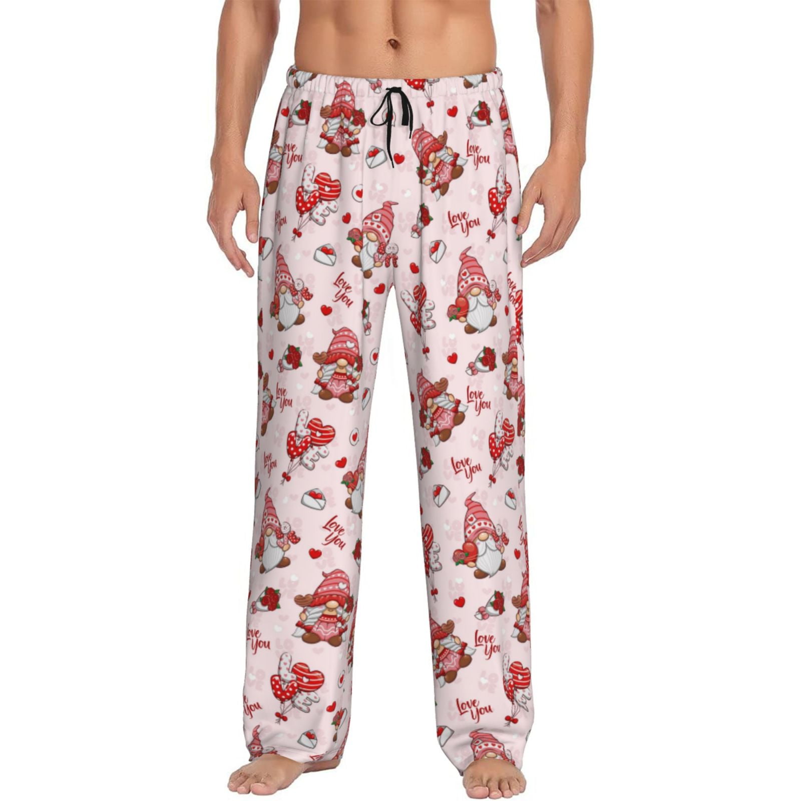 Logiee Valentine's Day gnome Print Pajama Pants for Men,Men’s Pajama ...