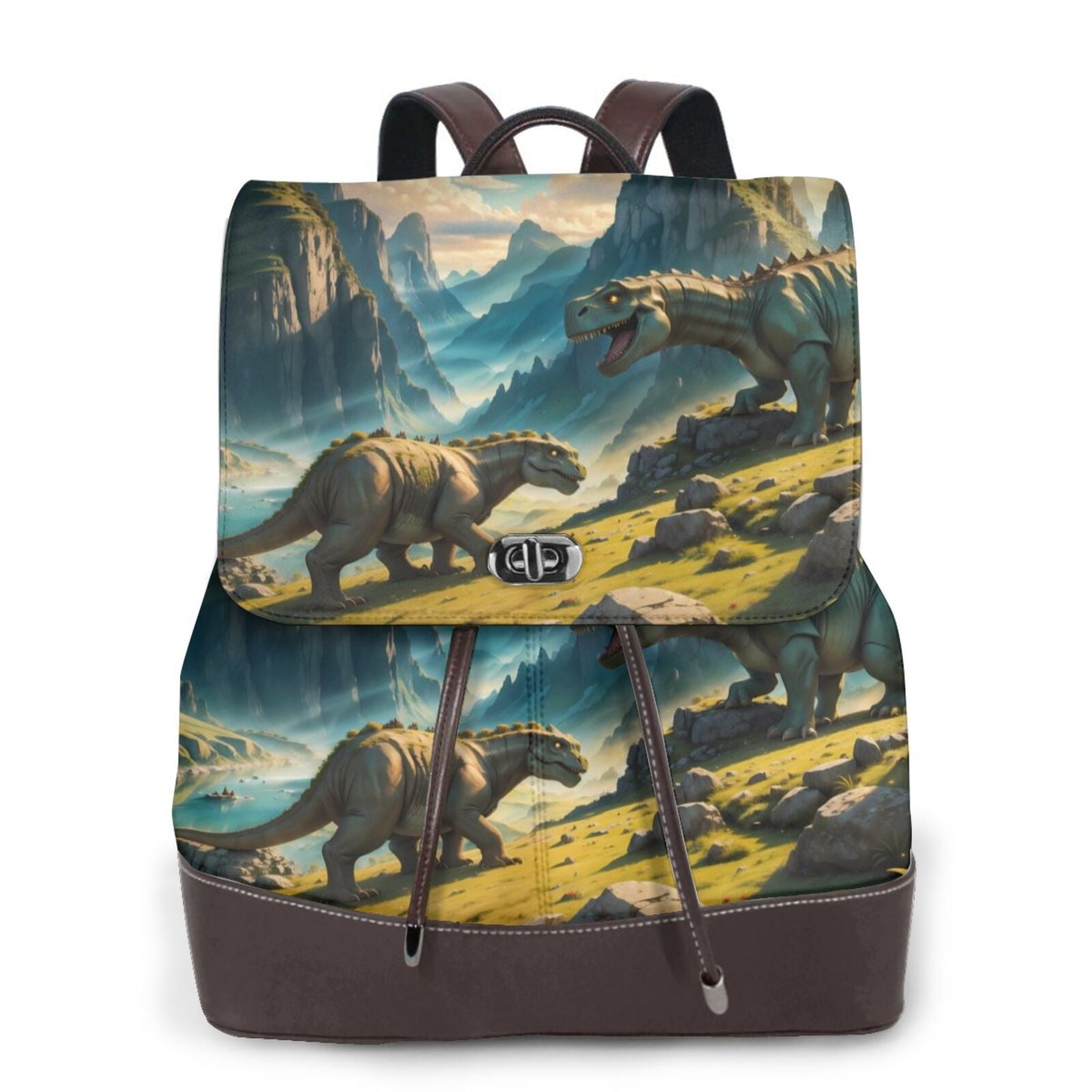 Logiee Valley River Dinosaur Print Backpack Purse for Women,Fashion ...