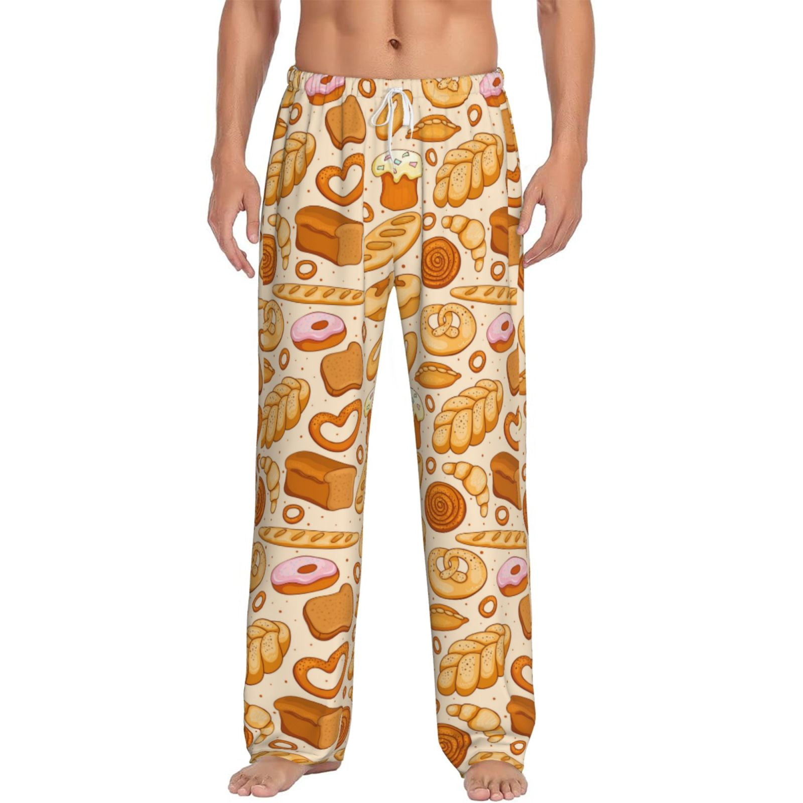 Logiee Various Bread Print Pajama Pants for Men,Men’s Pajama Bottoms ...