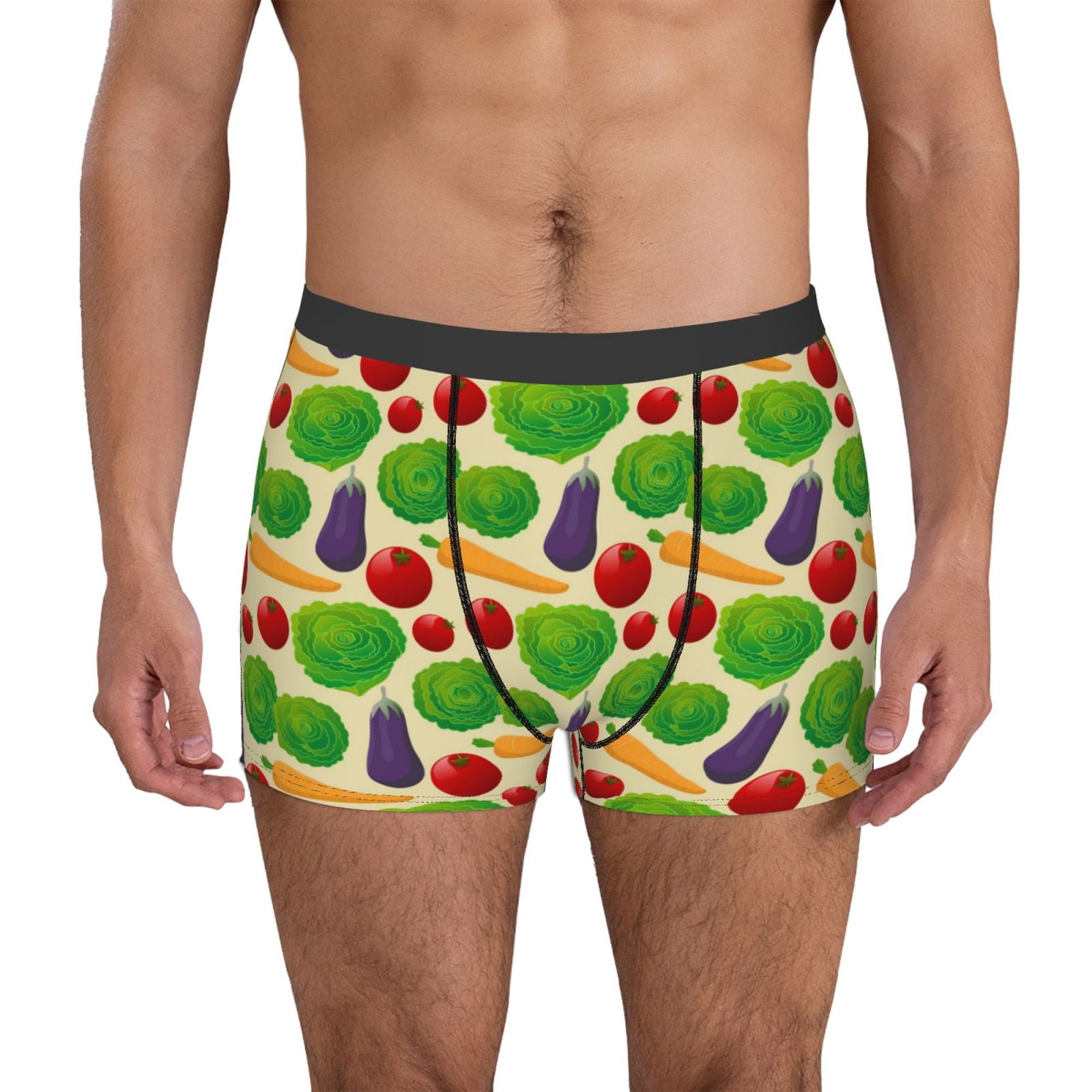 Logiee Vegetable Print Mens Boxer Briefs,Boxer Briefs for Men ...