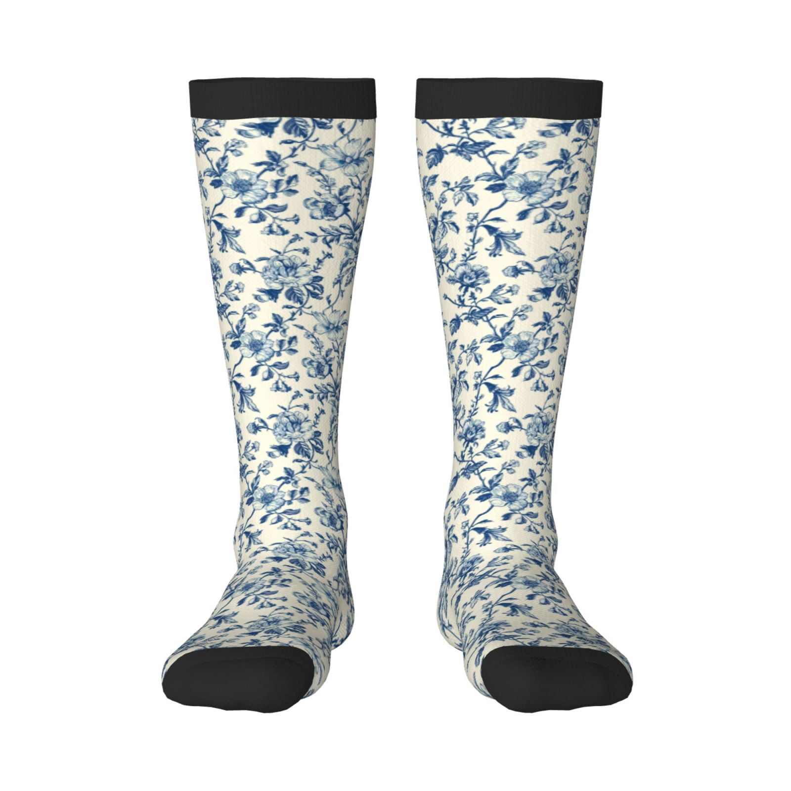 Logiee Vintage Blue Floral Print Gift Stocking Stuffers,Adult Stockings ...