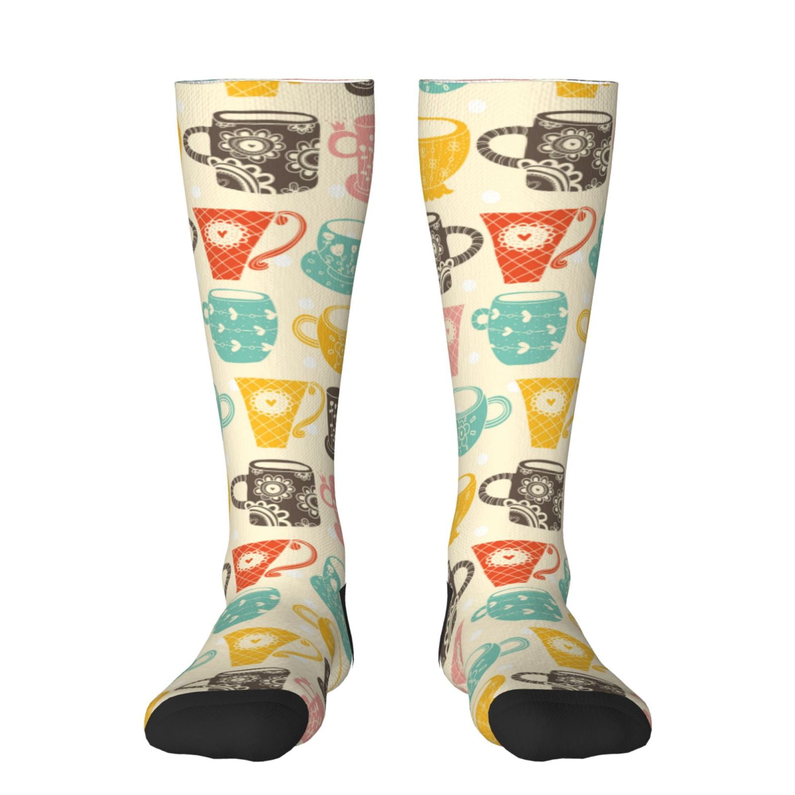 Logiee Vintage Cup Print Gift Stocking Stuffers,Adult Stockings,Novelty ...