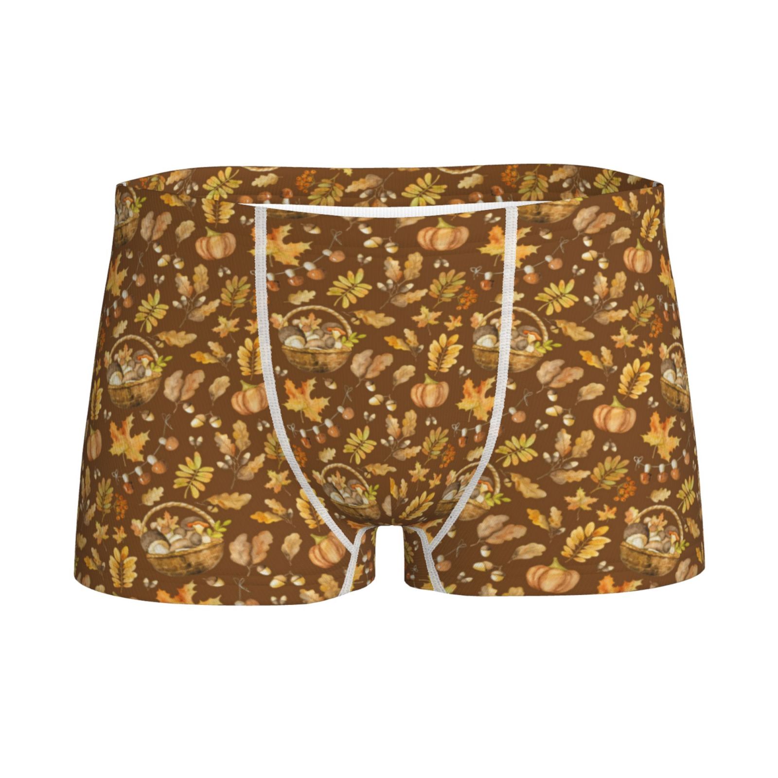 Logiee Vintage fall harvest basket Print Boys' Boxer Briefs,Tween Boy ...