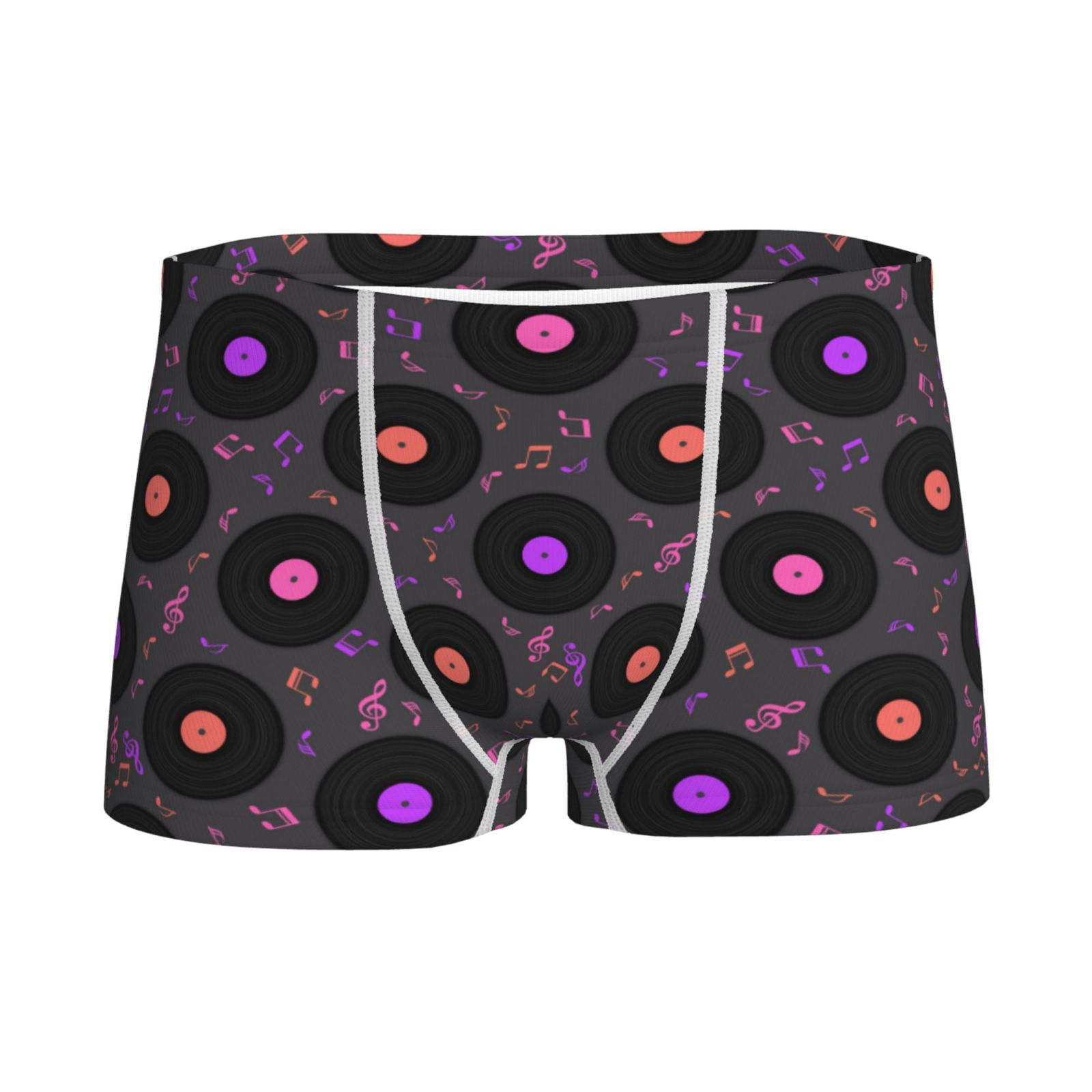 Logiee Vinyl Records Musical Notes Print Boys' Boxer Briefs,Tween Boy ...