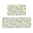 Logiee Watercolor Wildflowers Print Kitchen Mats for Floor Sets of 2 ...