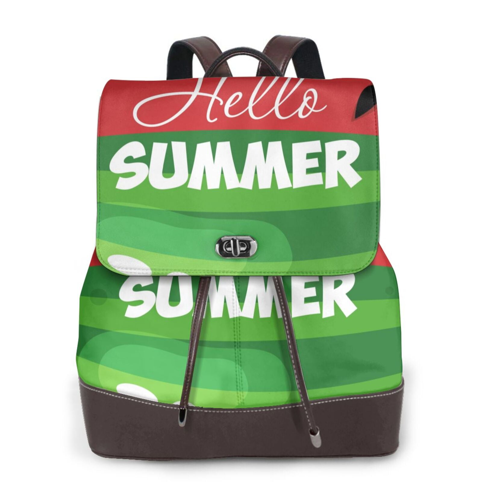 Logiee Watermelon Hello Summer Print Backpack Purse for Women,Fashion ...