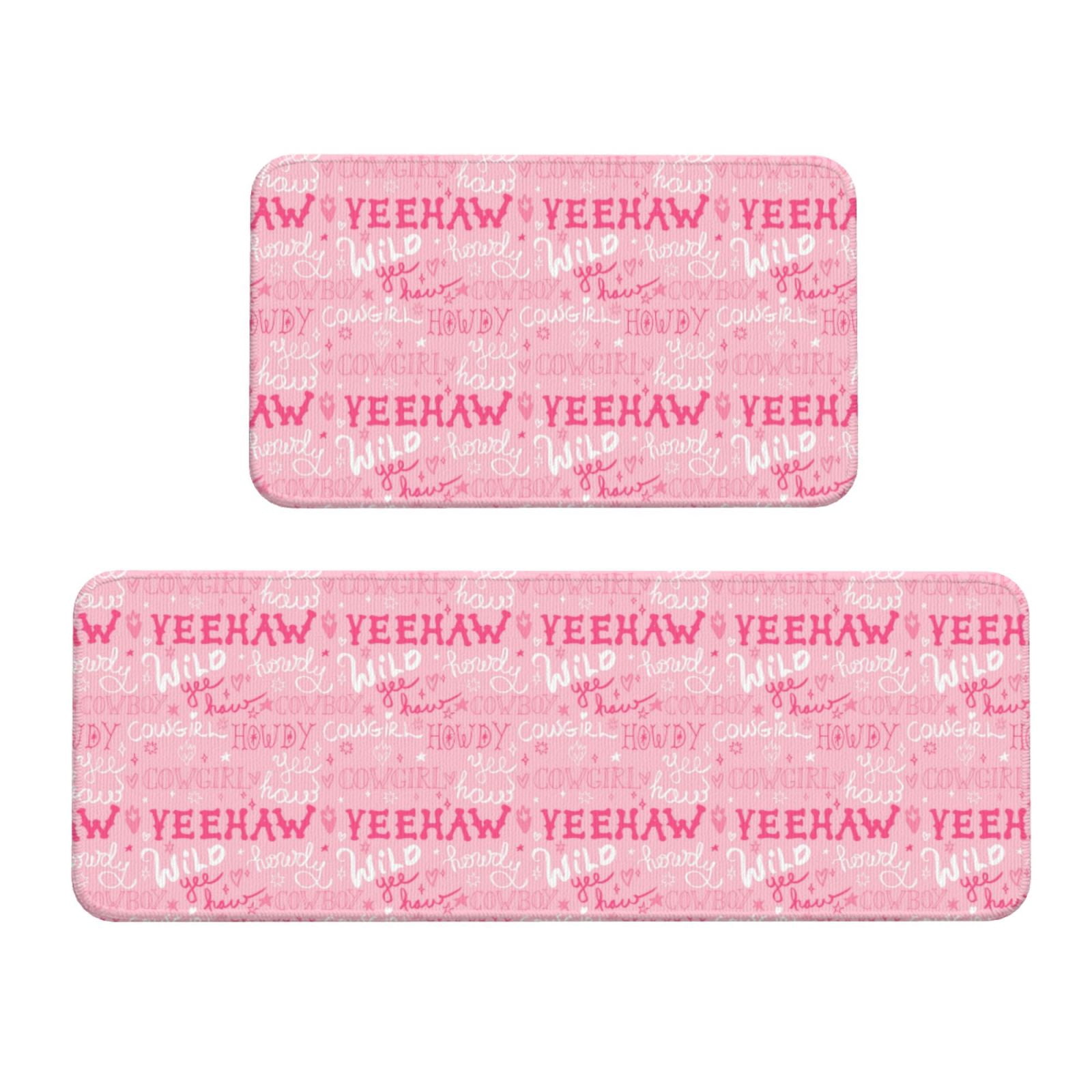 Logiee Western Cowgirl Print Kitchen Mats for Floor Sets of 2 ...