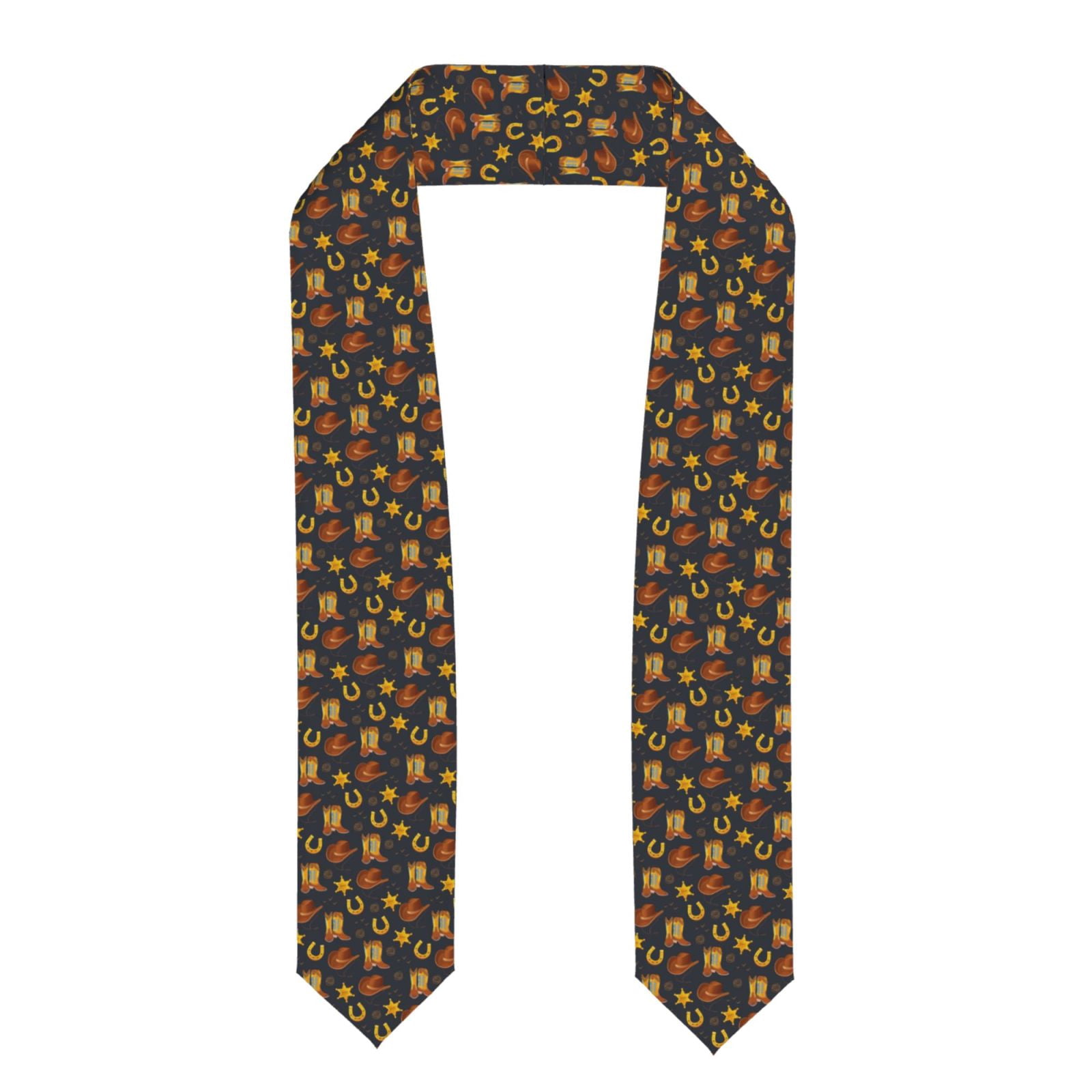 Logiee Wild West Golden Horseshoe Print Unisex Adult Graduation Stole ...