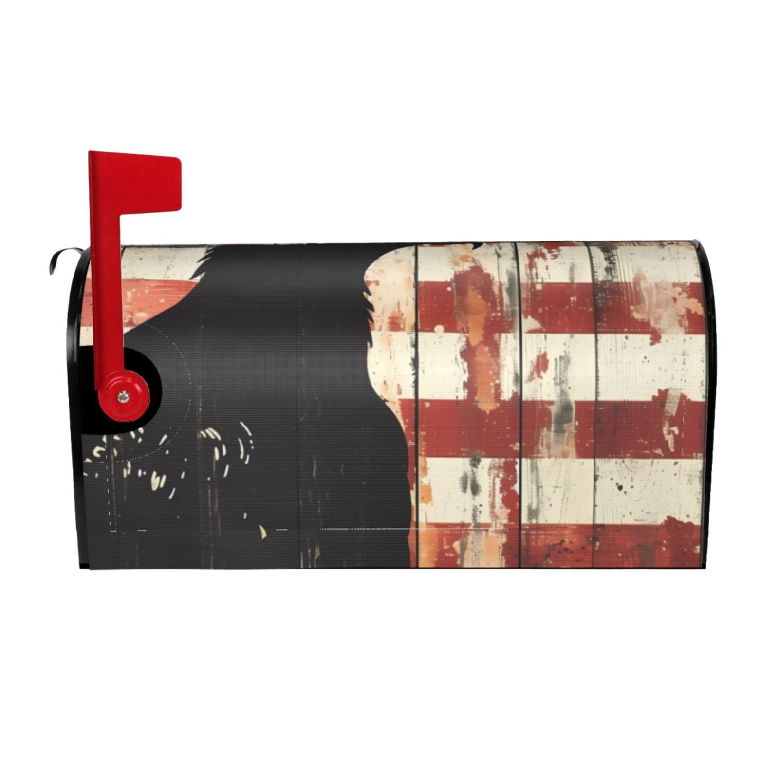 Logiee Wood Grain Bald Eagle Print Post Letter Box Wrap Decor, Mailbox ...