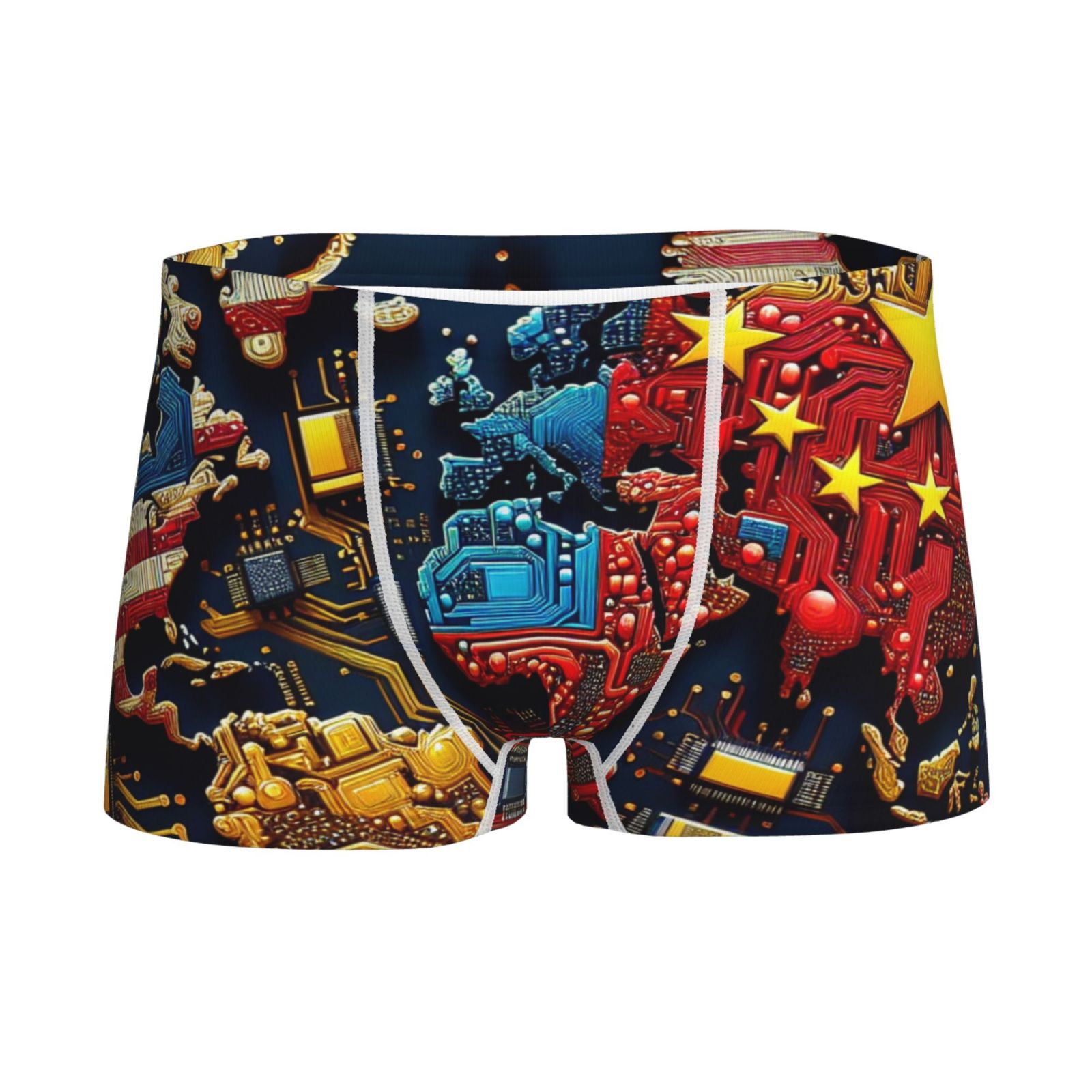 Logiee World Map Of Digital Circuits Print Boys' Boxer Briefs,Tween Boy ...