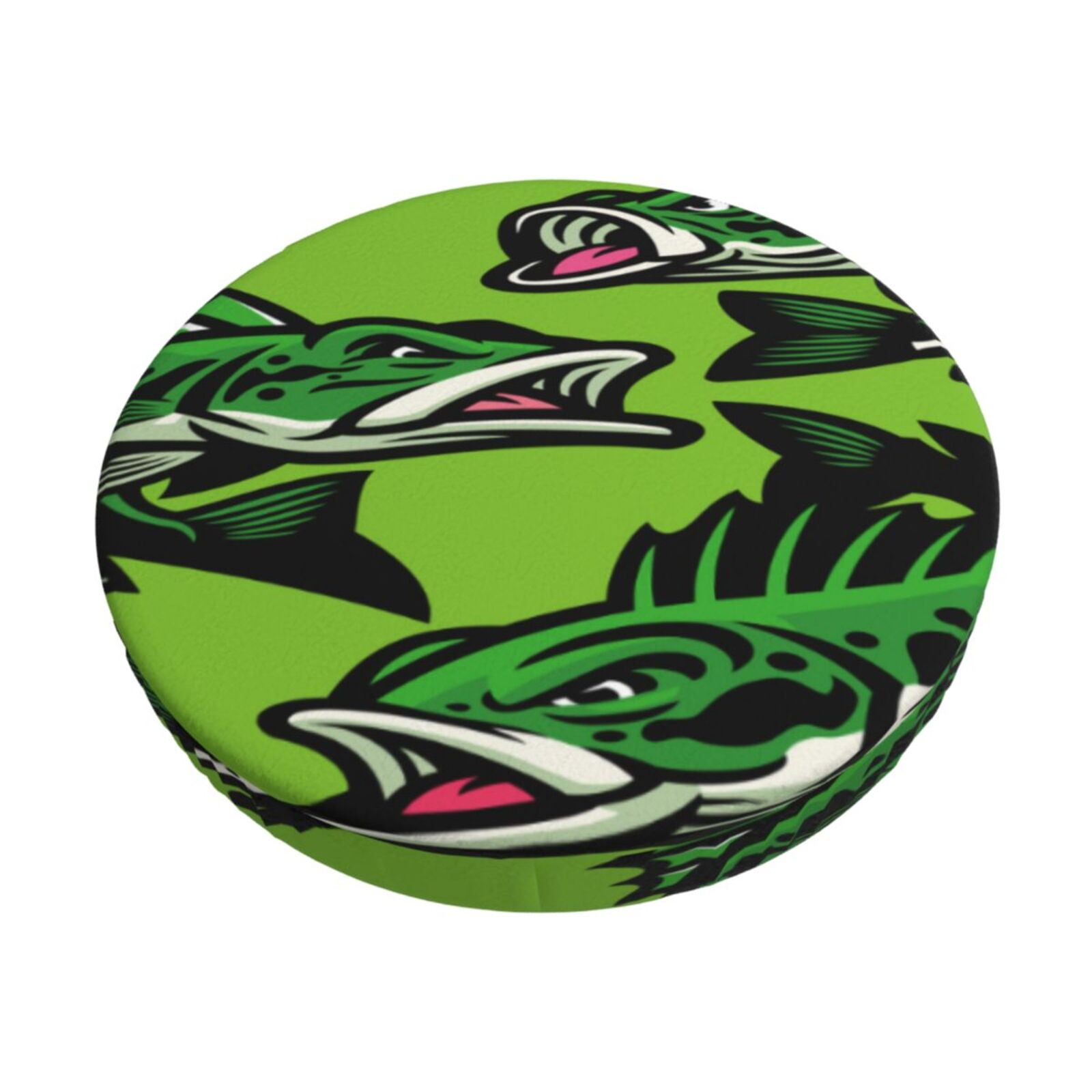 Logiee cartoon largemouth bass fish Print Stool Covers Round,Bar Stool ...