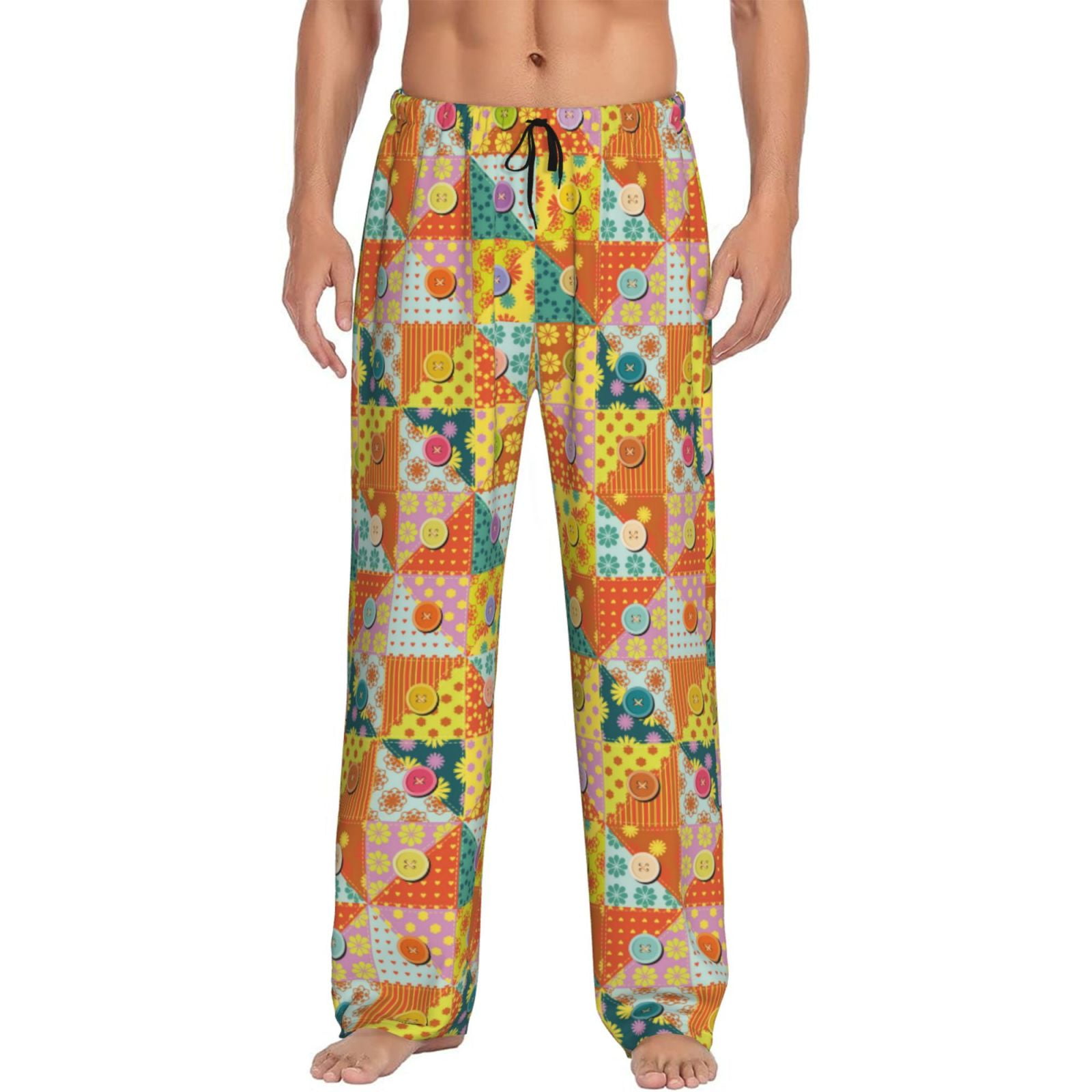 Logiee different patchwork Print Pajama Pants for Men,Men’s Pajama ...