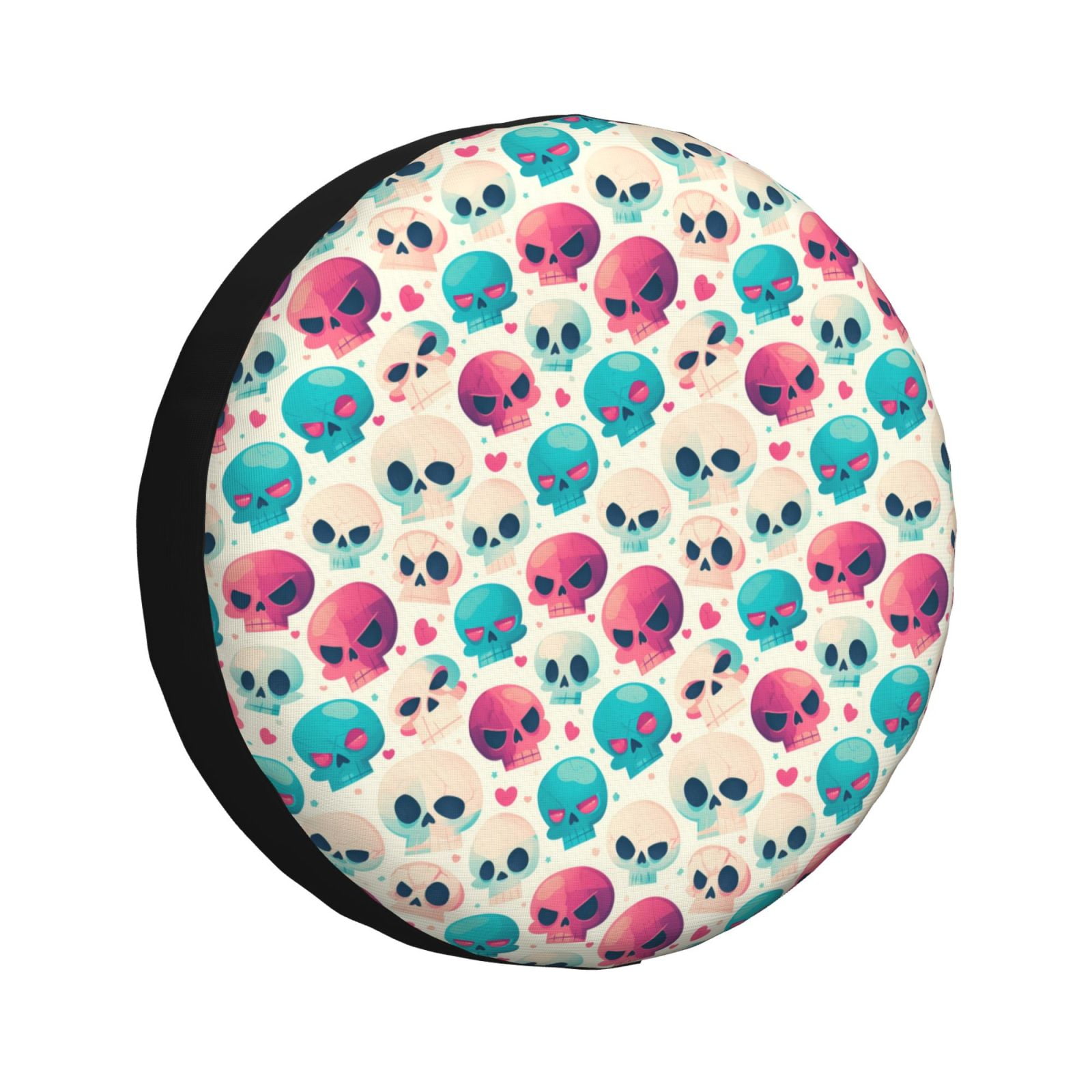 Logiee heart Skull cute Print Spare Tire Cover, Universal Wheel Protectors,Waterproof Dust-Proof ...