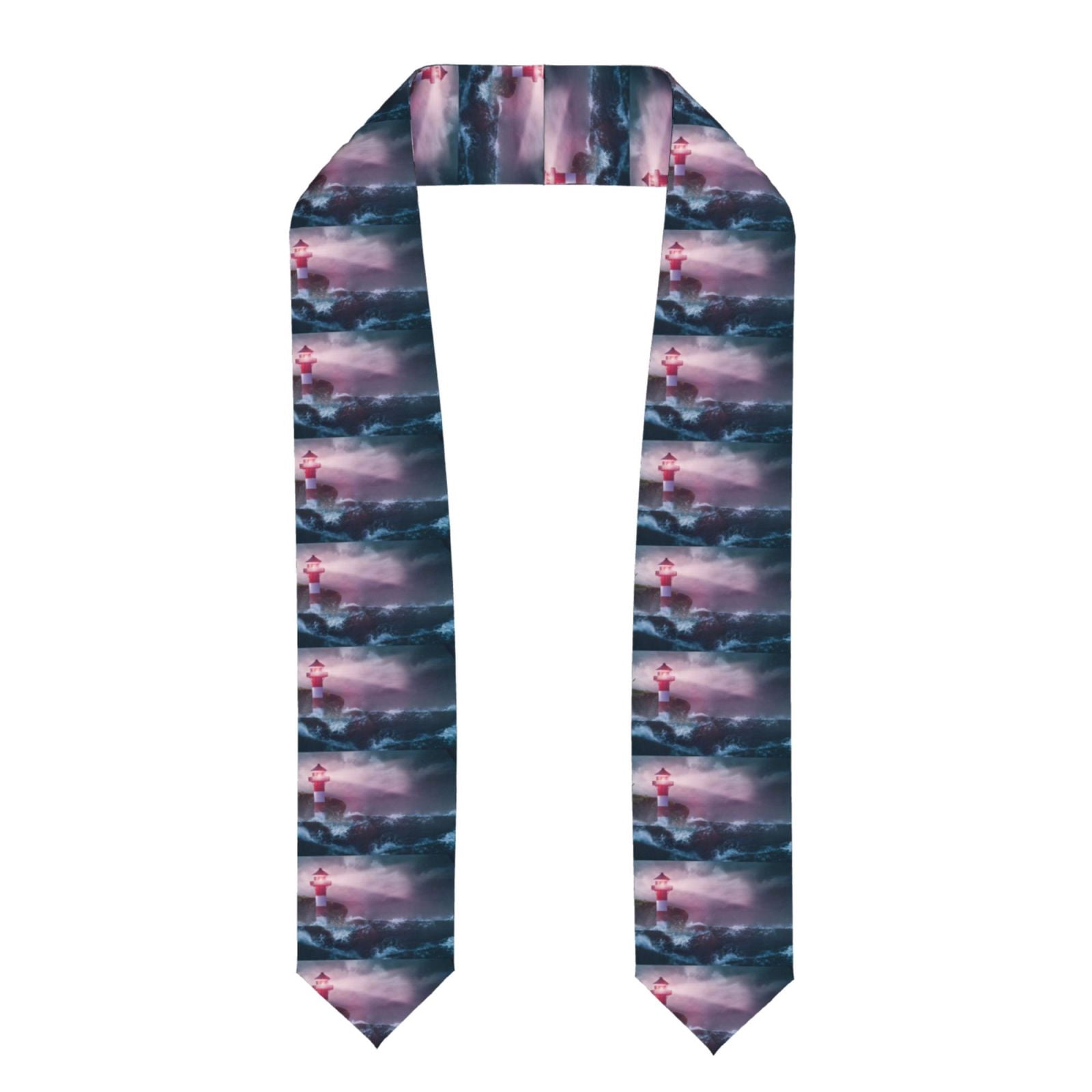 Logiee lighthouse Waves Torrential Rain Print Unisex Adult Graduation ...